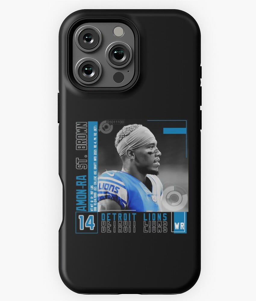 Amon-Ra St. Brown Football Edit Art Phone Case for iPhone 16 15 14 13 ...