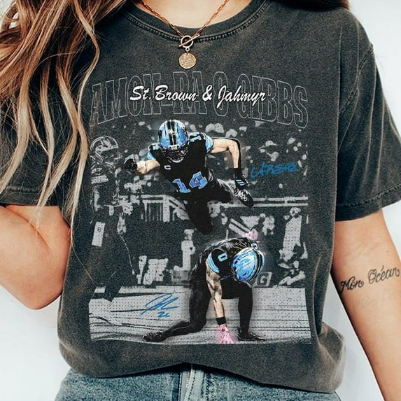 Amon-Ra St. Brown Jahmyr Gibbs Detroit Football Shirt, Amon-Ra St ...