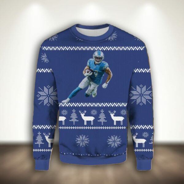 Amon Ra St Brown Lions Christmas Ugly Sweater - Walmart.com