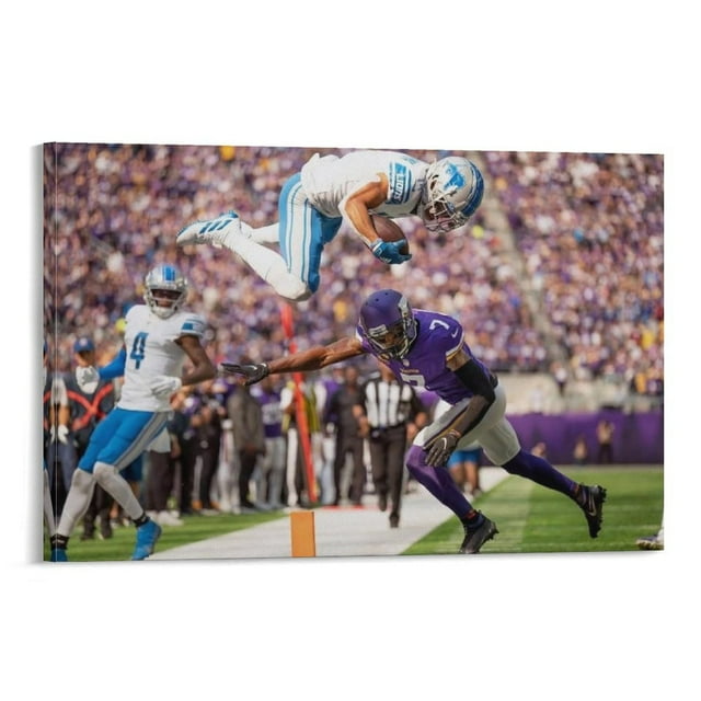 Amon-Ra St. Brown Touchdown Poster Poster Decorative Painting Canvas ...