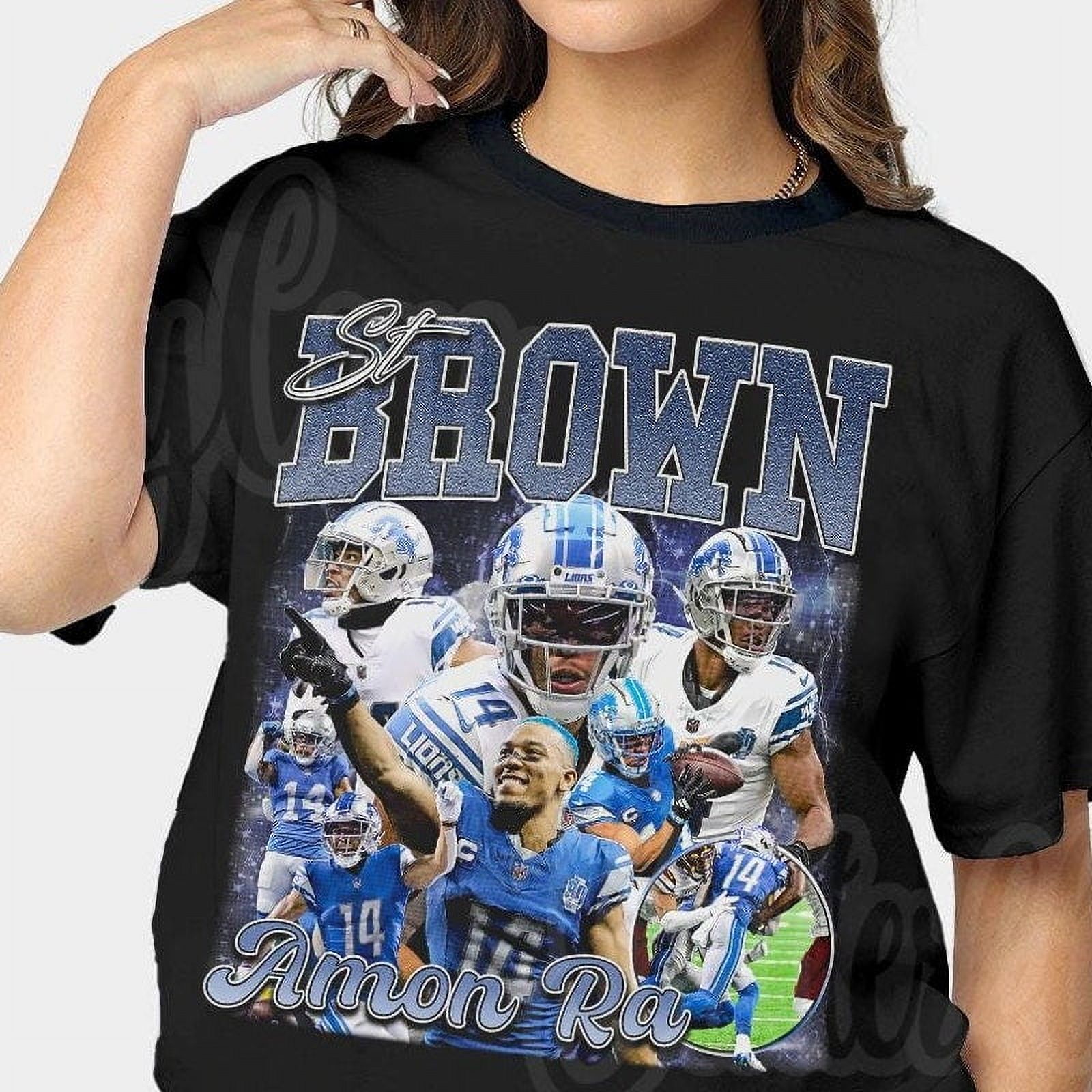 Amon-Ra St. Brown Vintage 90s Graphic Style T-Shirt, Amon-Ra St. Brown ...