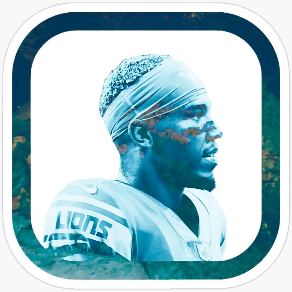 Amon Sport Ra St Brown Distressed Sticker Baseball Sticker, Football ...