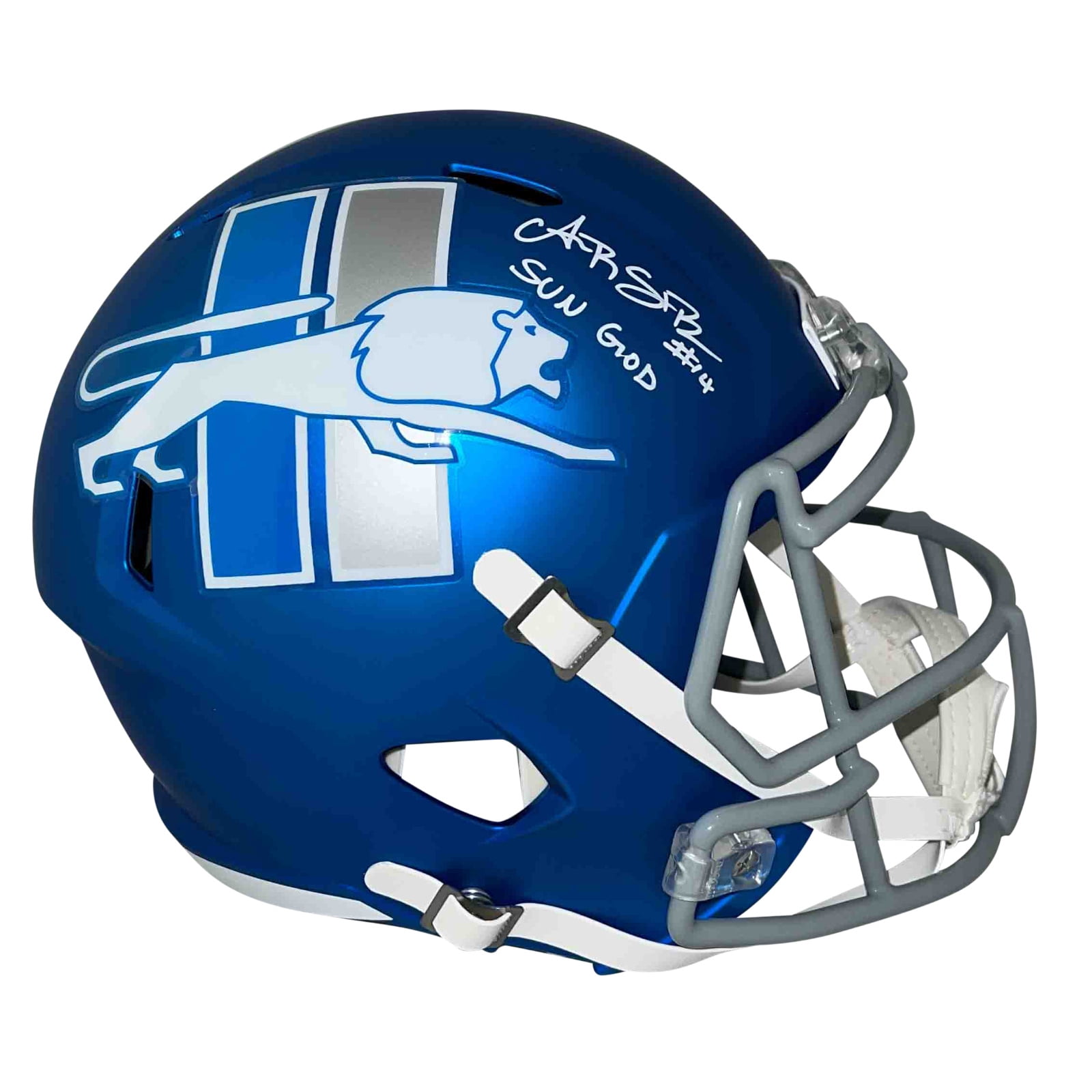 Amon-ra St Brown Signed Detroit Lions 2023 Alt Full Size Speed Helmet W ...