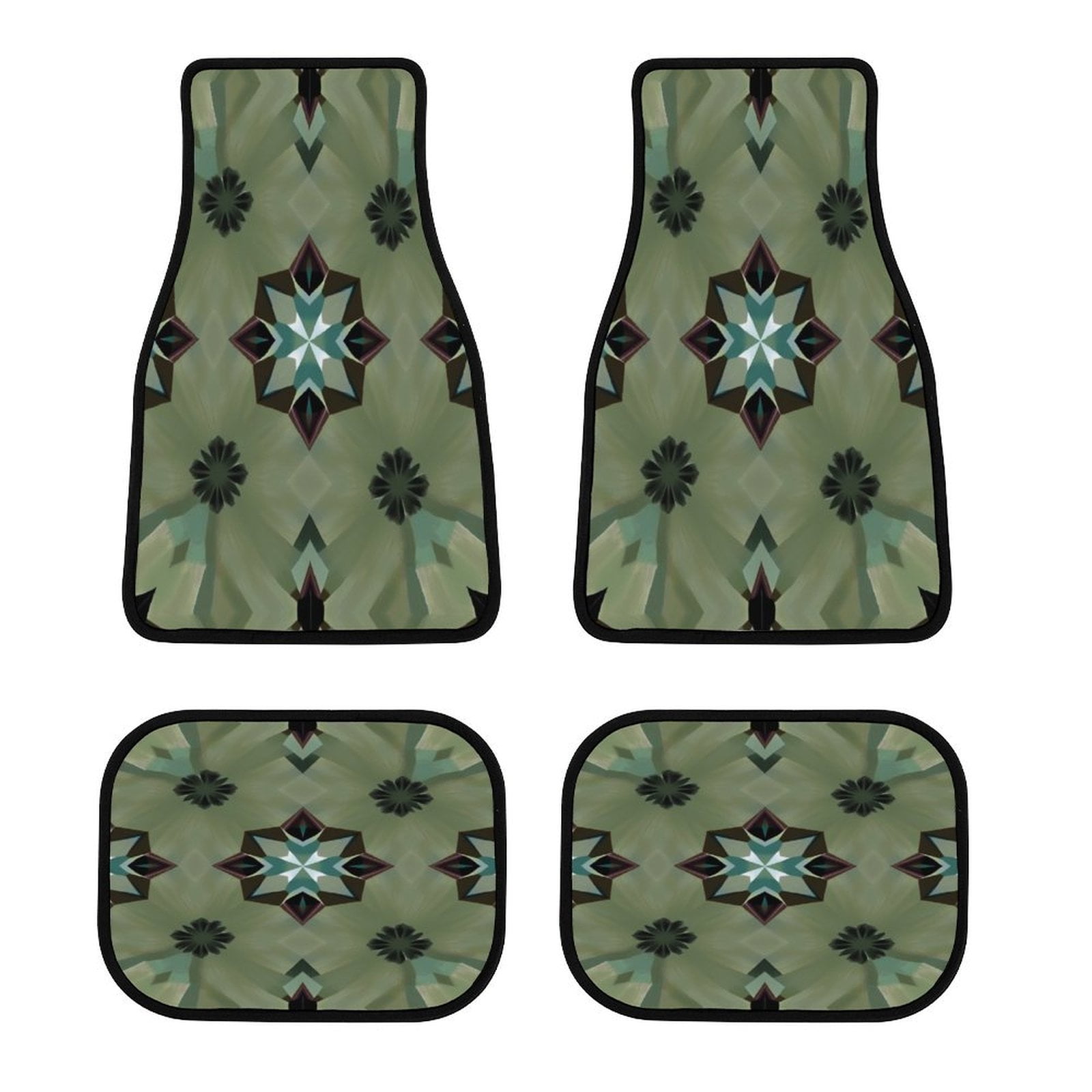 Amond Pattern Car Floor Mats 4 Pieces Car Floor Mats Full Set, All ...