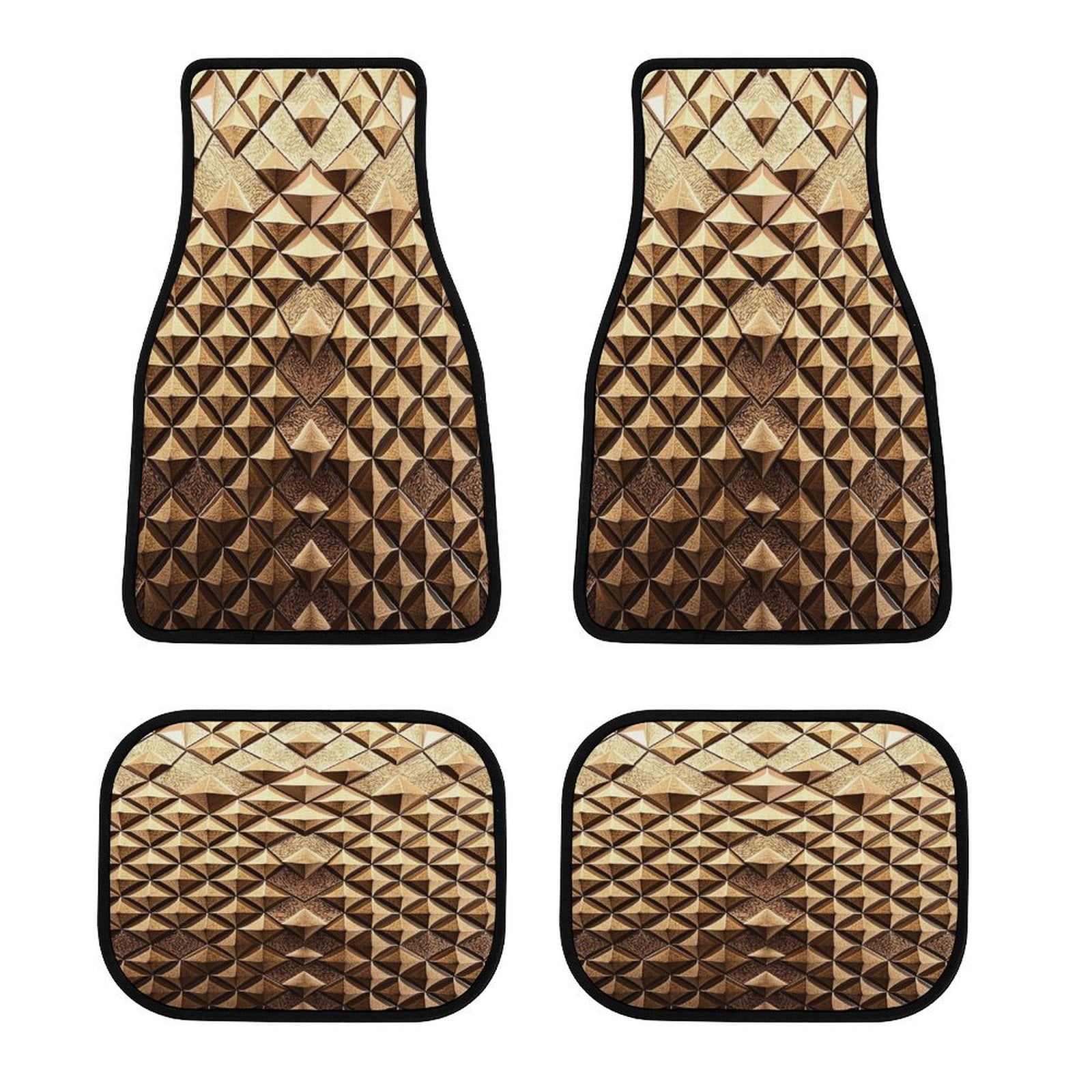 Amond Pattern Car Floormat Heavy Duty Front Rear Floor Mats Carpet ...