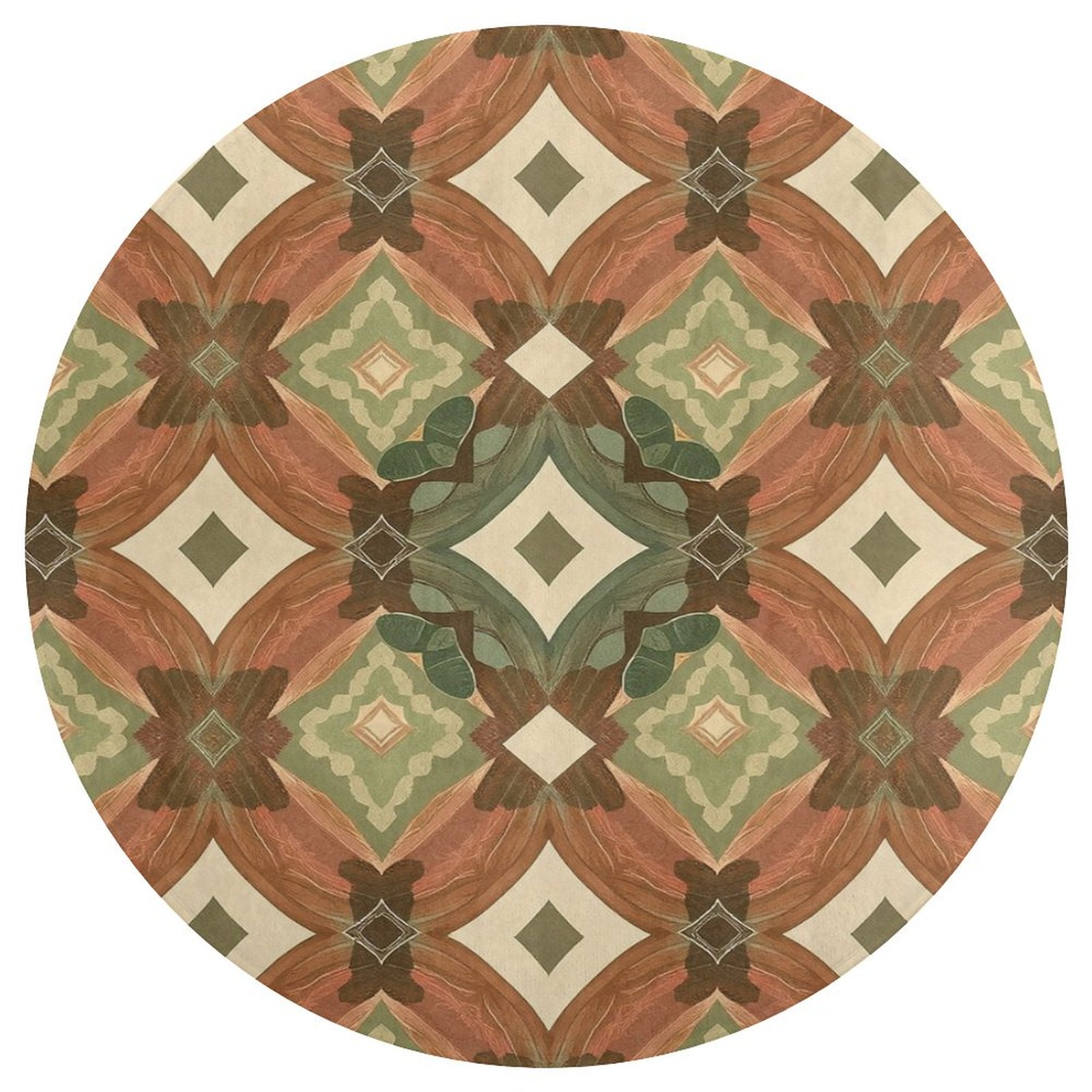 Amond Pattern Circular Carpet Floor Mat Living Room Sofa Room Bed Rug ...