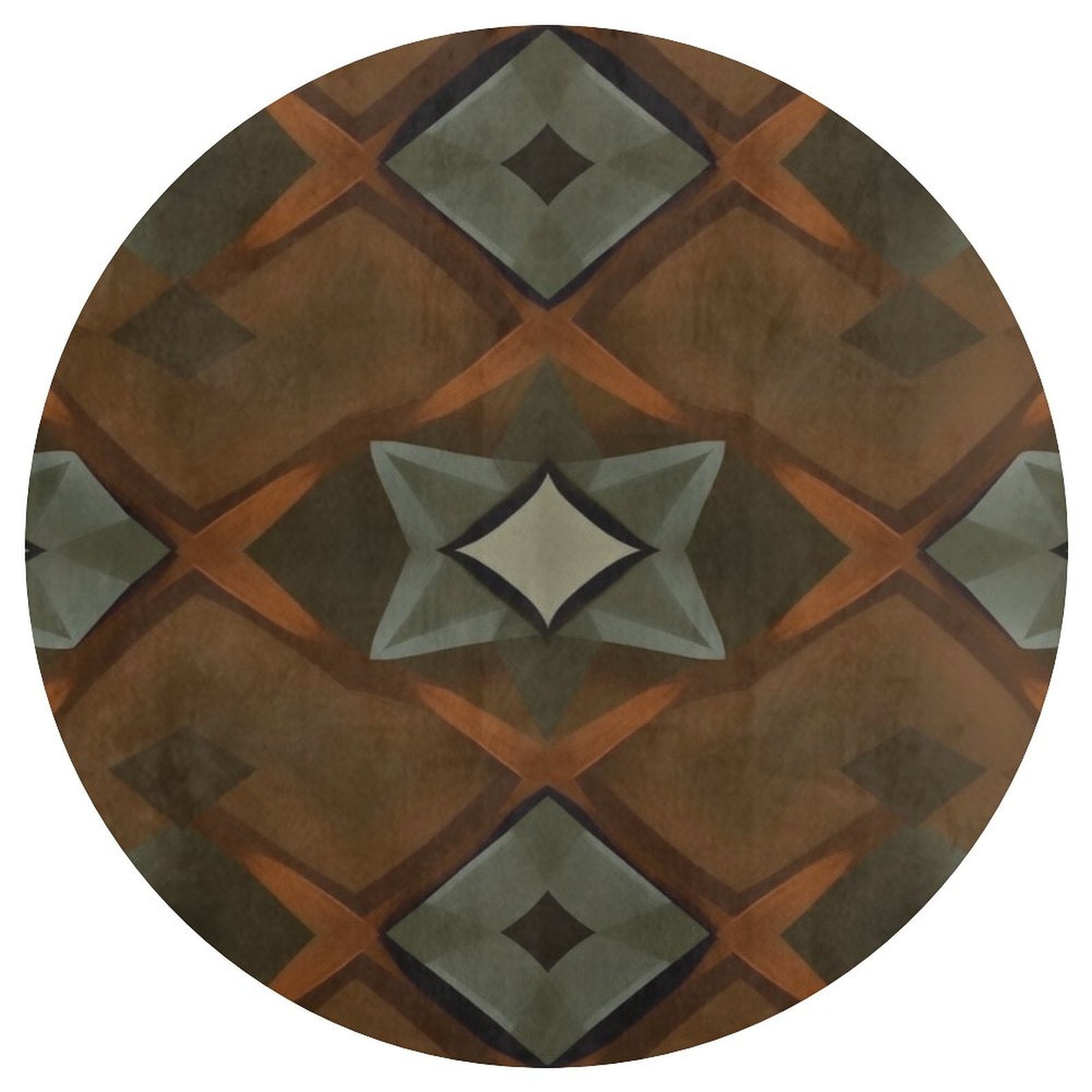 Amond Pattern Circular Carpet Floor Mat Living Room Sofa Room Bed Rug ...