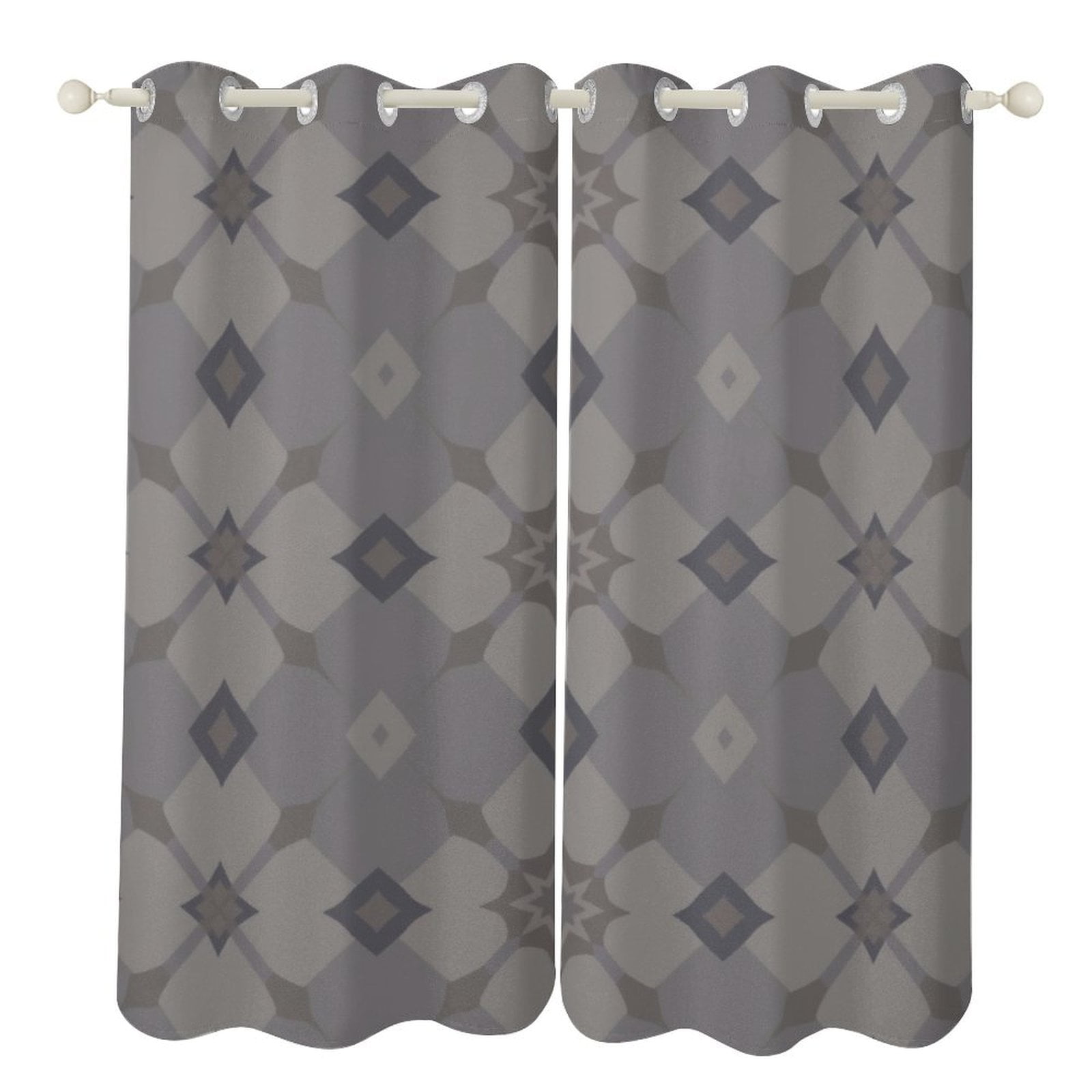 Amond Pattern Curtains for Bedroom Living Room Drapes Kitchen Children ...