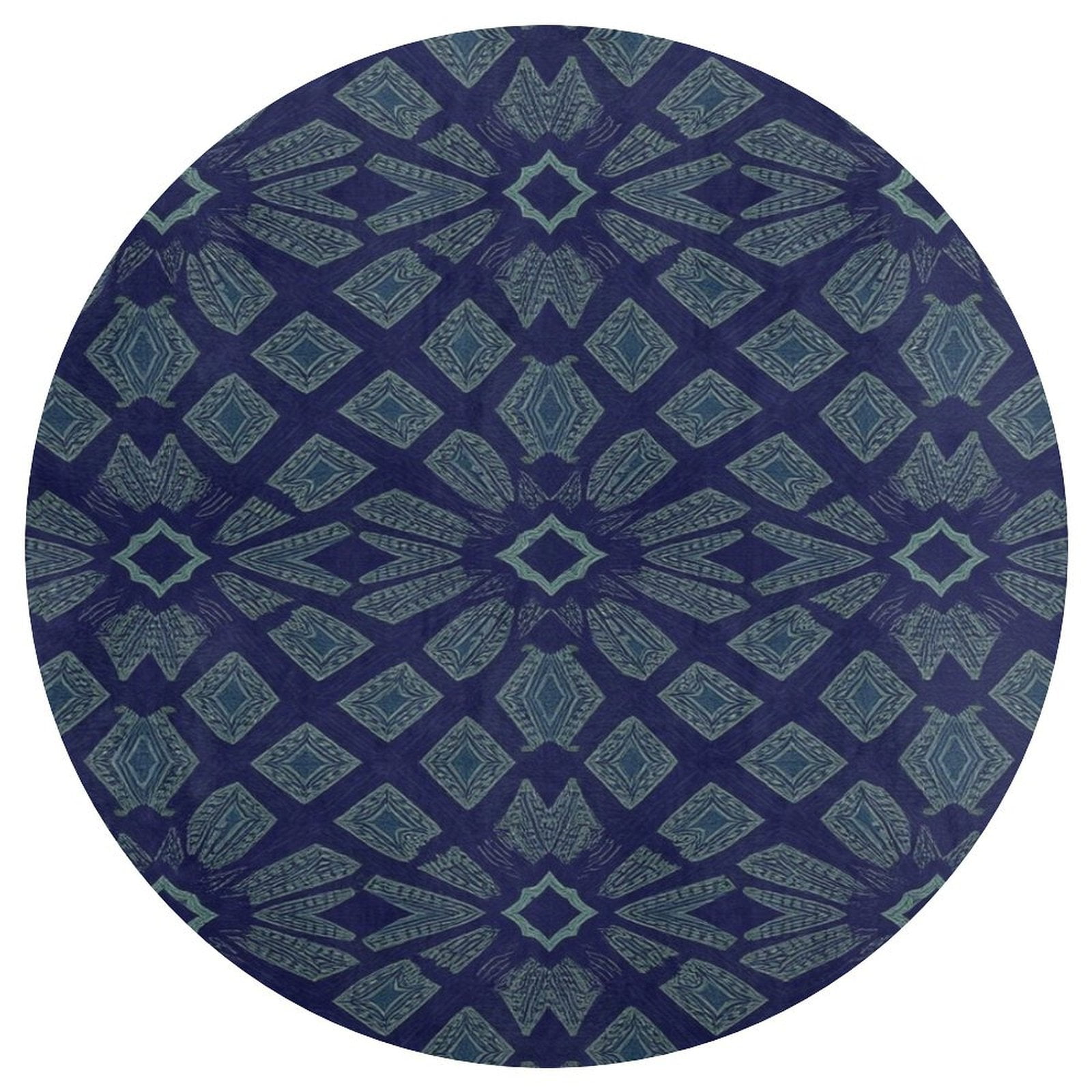Amond Pattern Round Area Rug Floor Carpets Washable Indoor Floor Area ...