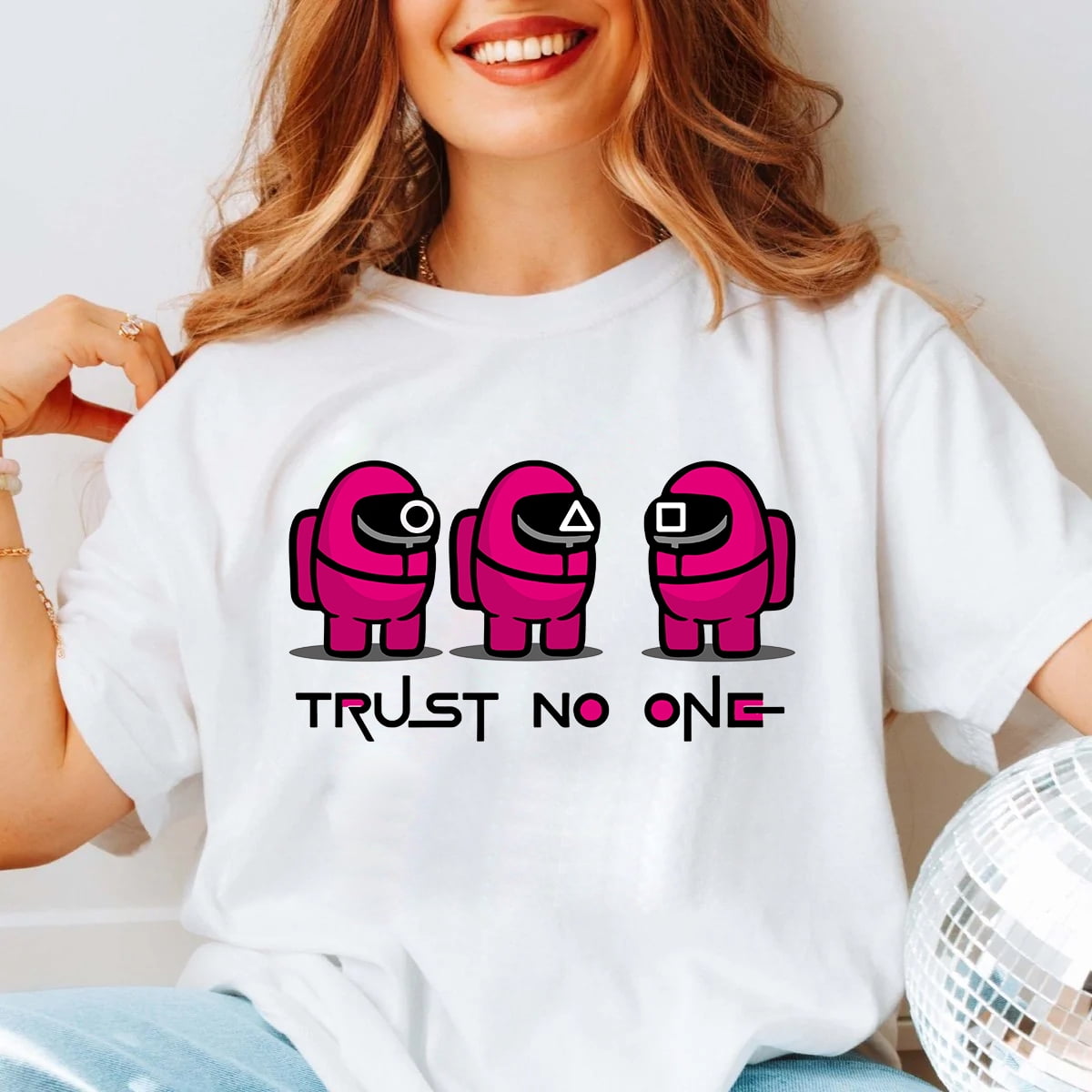 Among Game Impostor Trust No One T-Shirt Shirt, Size S, Tee Sport Grey ...