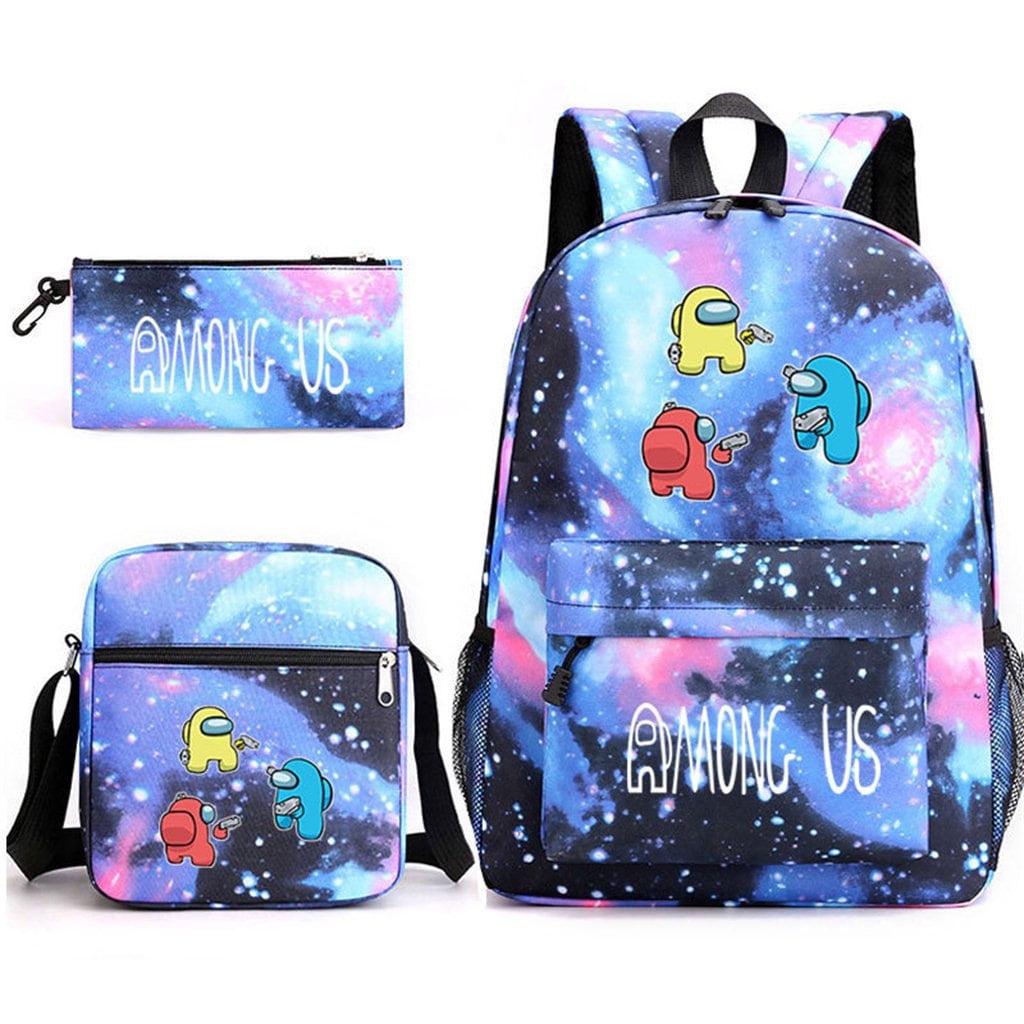 Among-U-S Anime Backpacks Sets, Cartoon Laptop Backpack with Lunch Bag ...