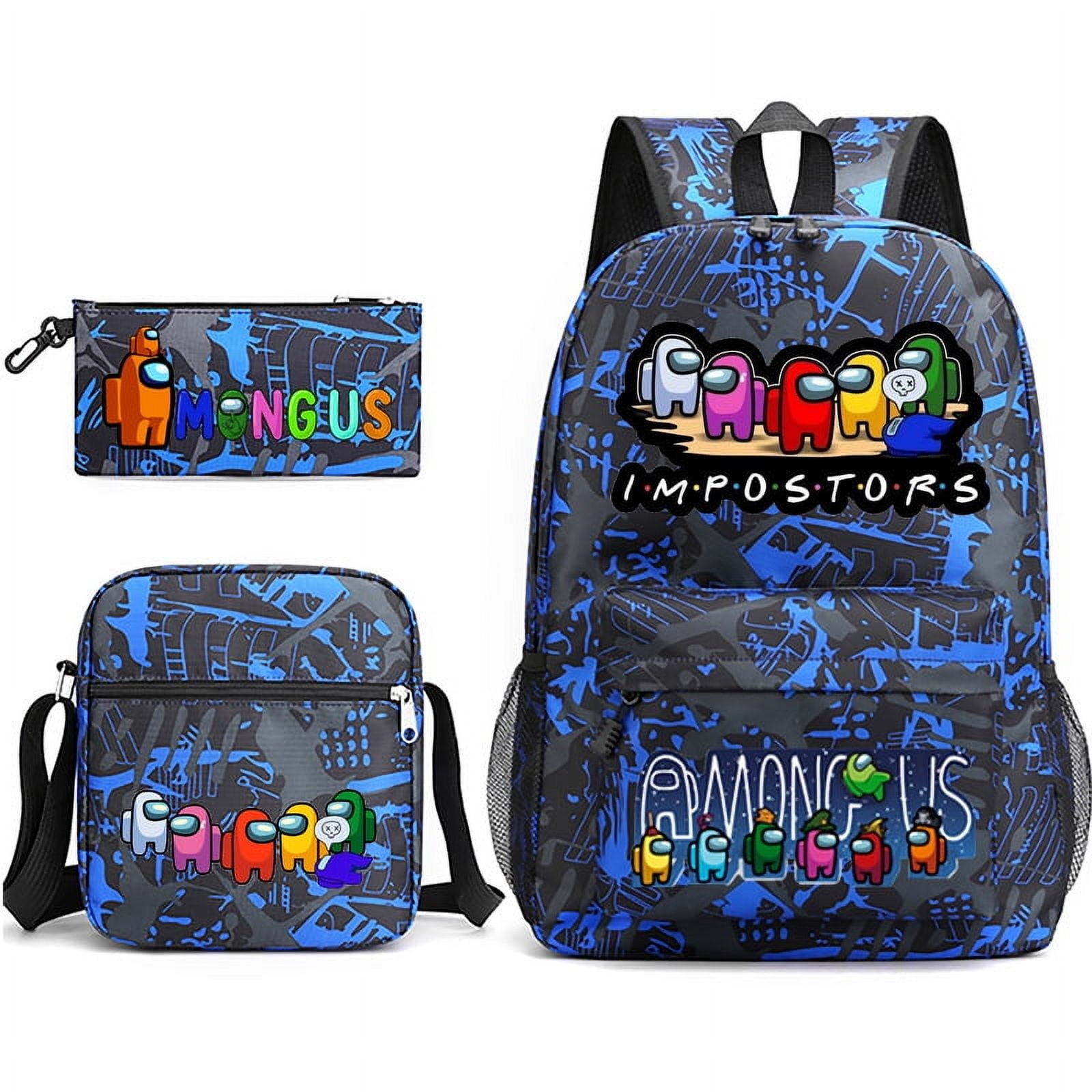 Among-Us Anime Backpack Set 3 Pieces Shoulder Bag and Pencil Case for ...