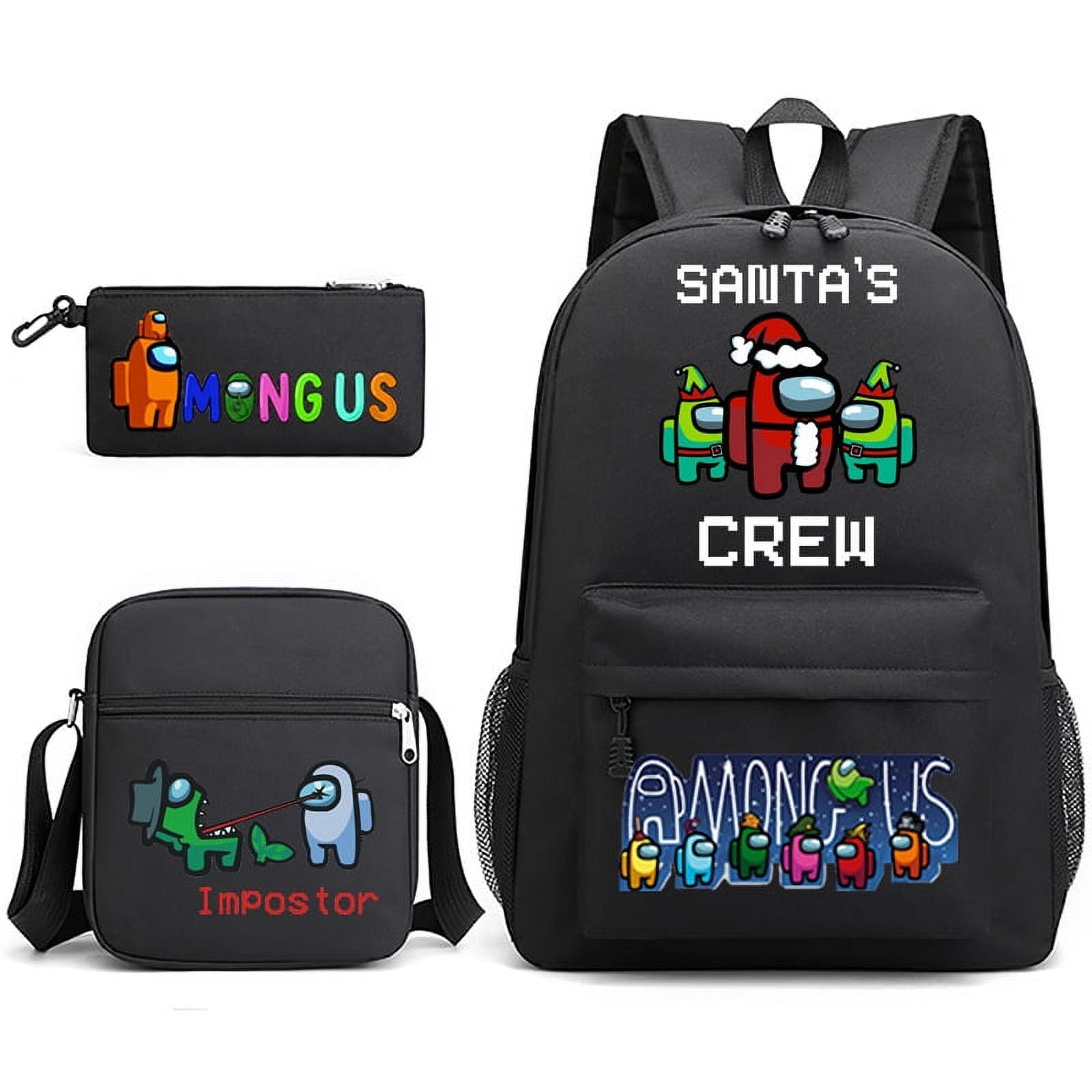 Among&Us Anime Backpack Set 3 Pieces with Shoulder Bag and Pencil Case ...
