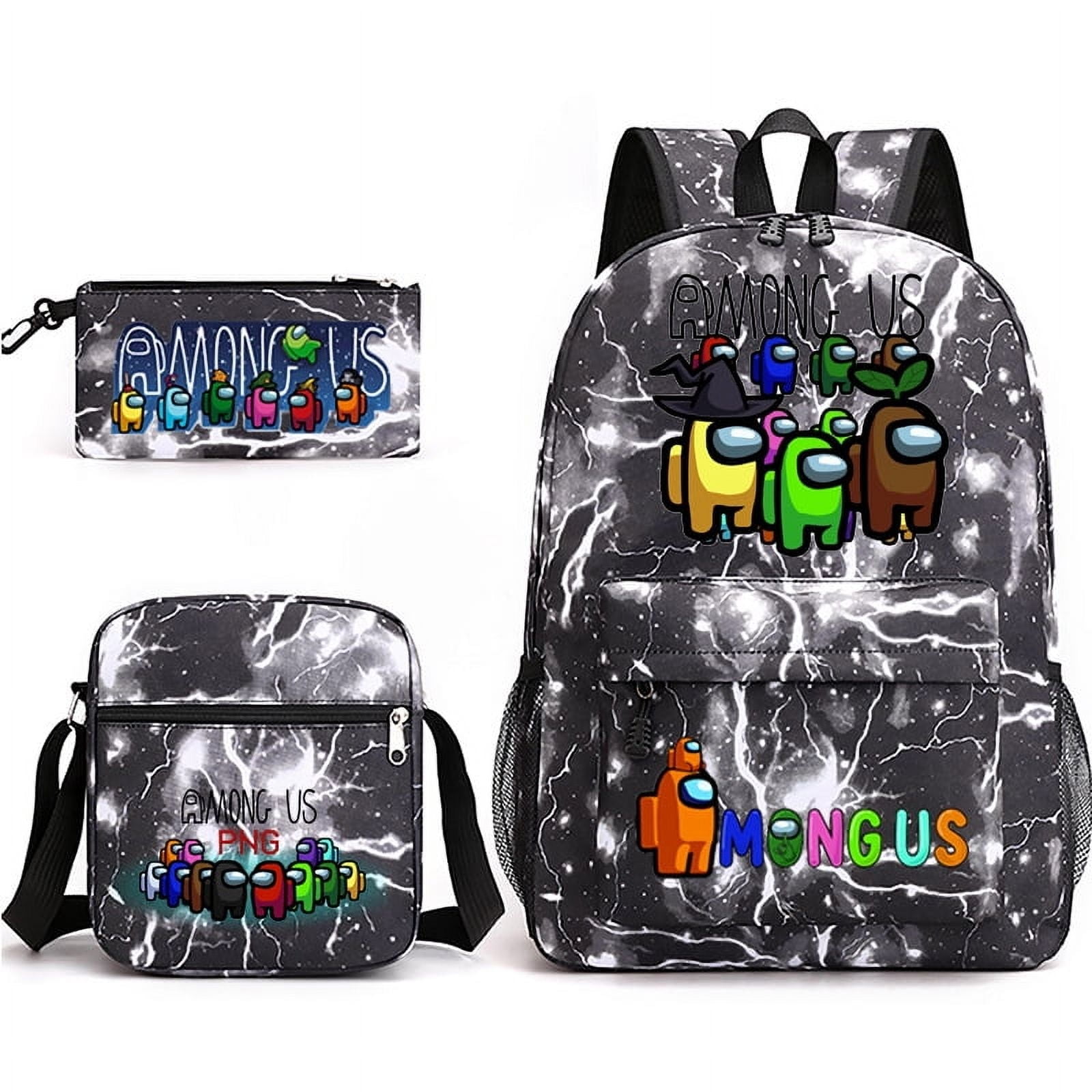 Among&Us Anime Backpack Set 3 Pieces with Shoulder Bag and Pencil Case ...