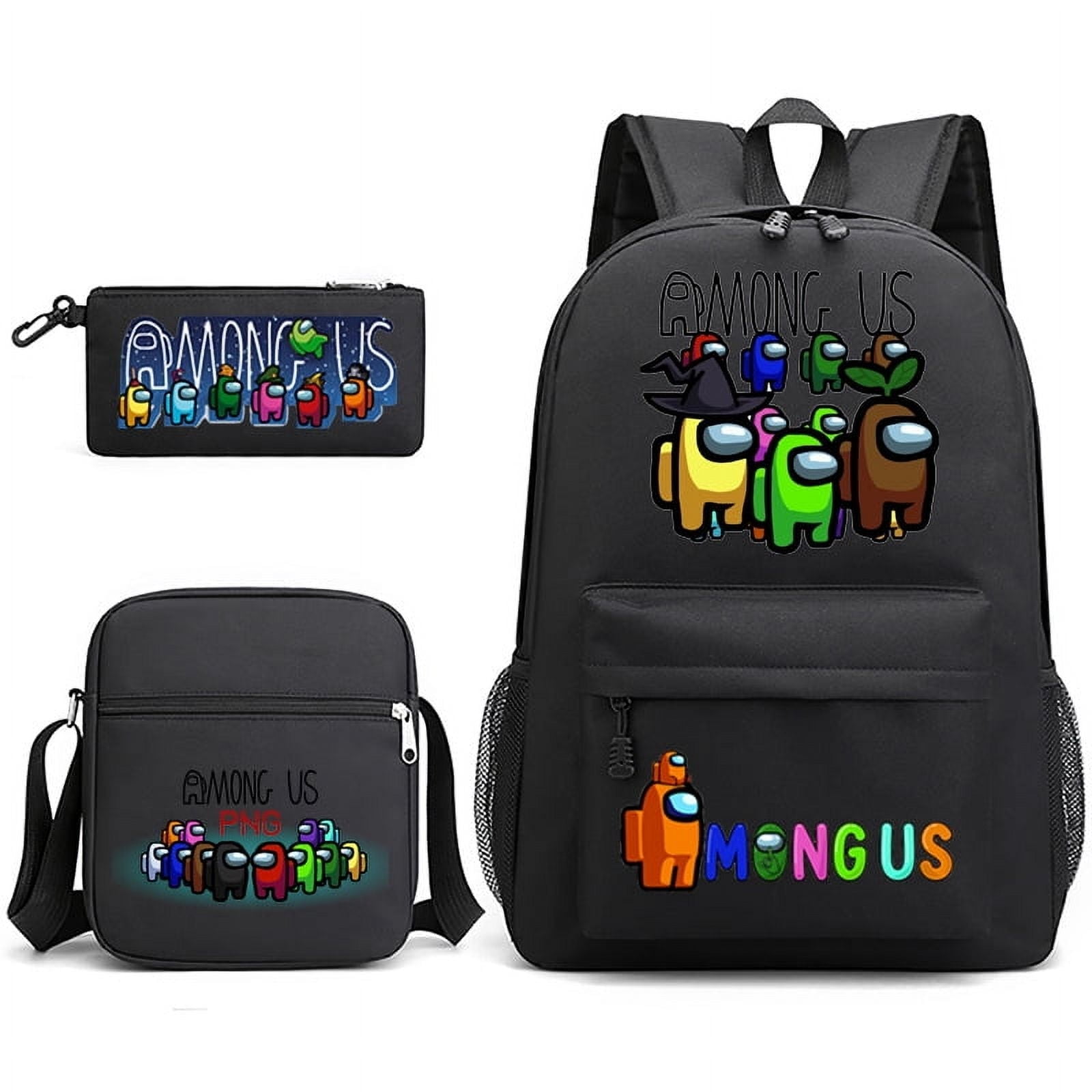 Among&Us Anime Backpack Set 3 Pieces with Shoulder Bag and Pencil Case ...