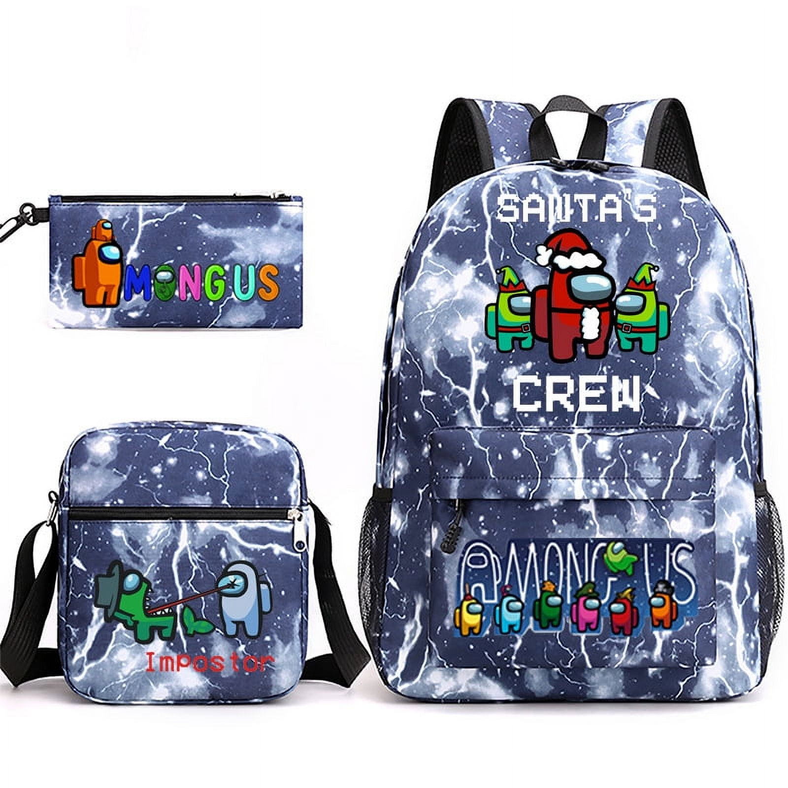 Among-Us Anime Backpack Set 3 Pieces Shoulder Bag and Pencil Case for ...