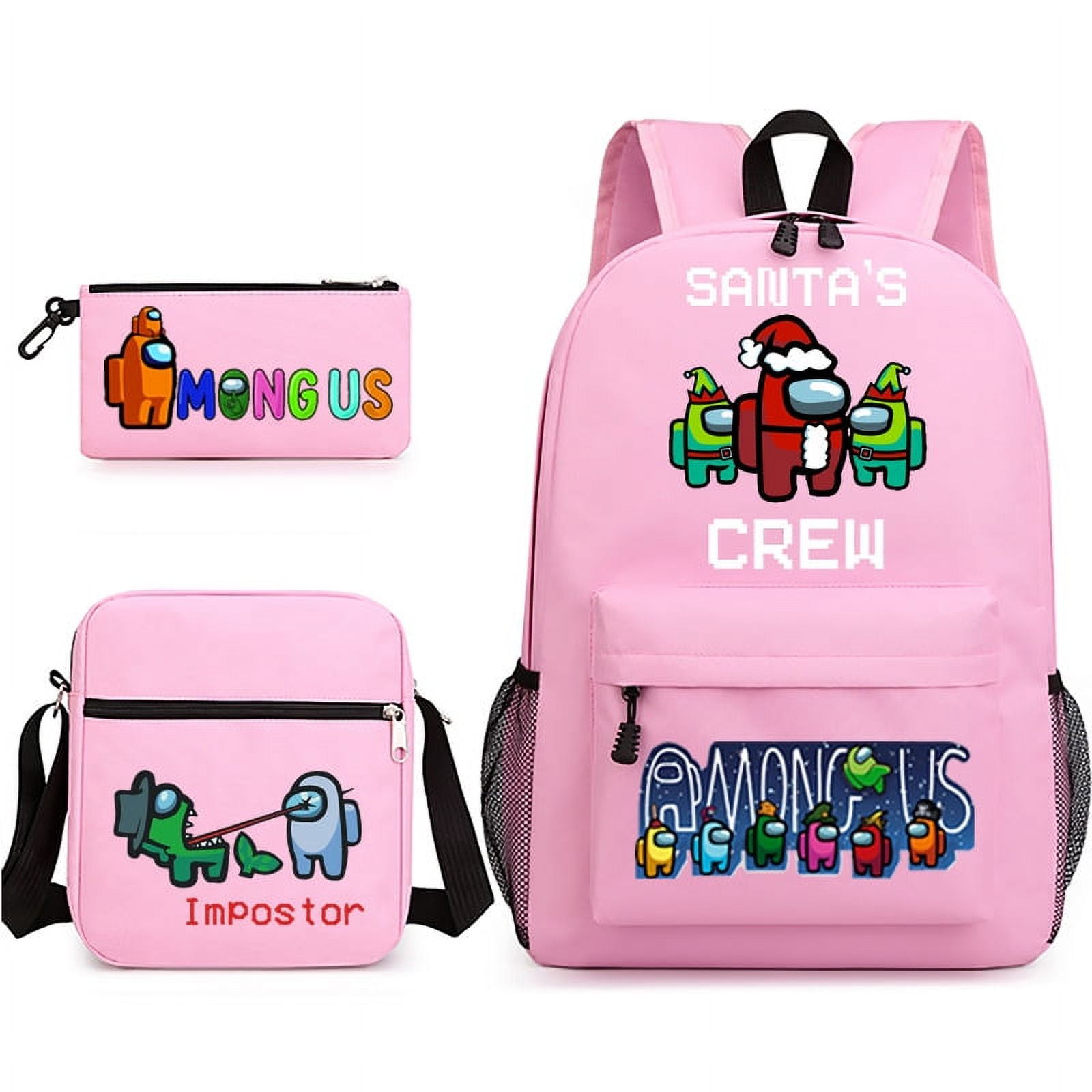 Among-Us Anime Backpacks Sets, Cartoon Laptop Backpack with Lunch Box ...