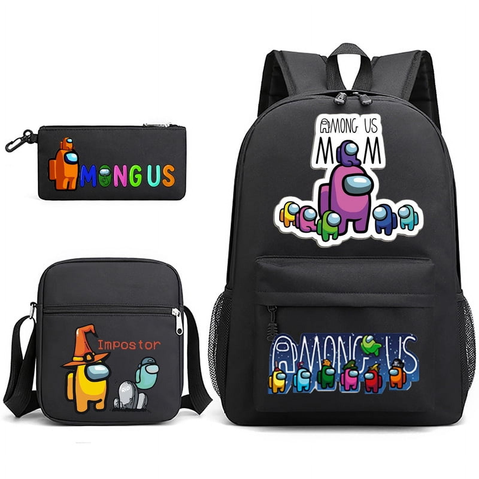 Among-Us Anime Backpacks Sets, Cartoon Laptop Backpack with Lunch Box ...