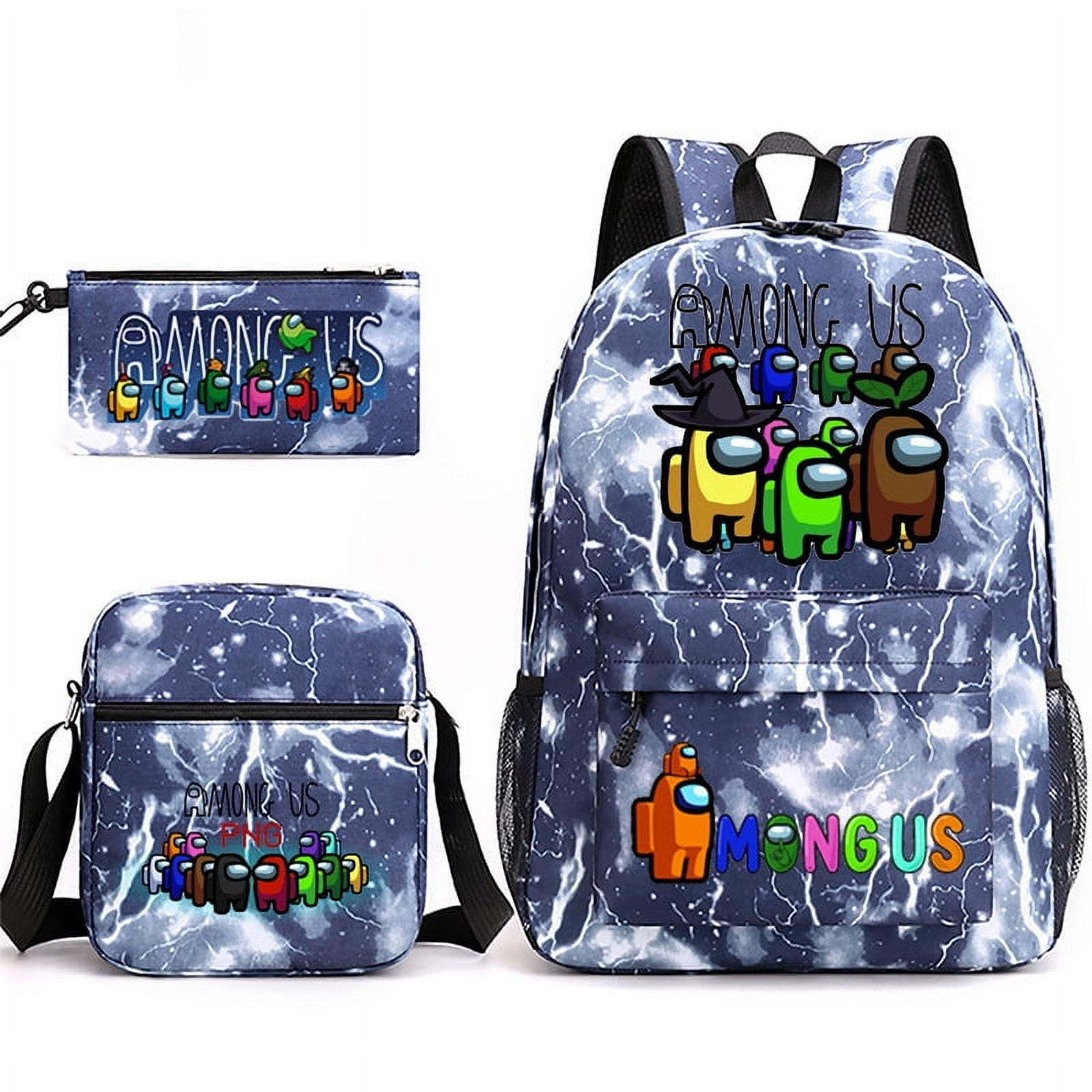 Among-Us Anime Backpacks Sets, Cartoon Laptop Backpack with Lunch Box ...