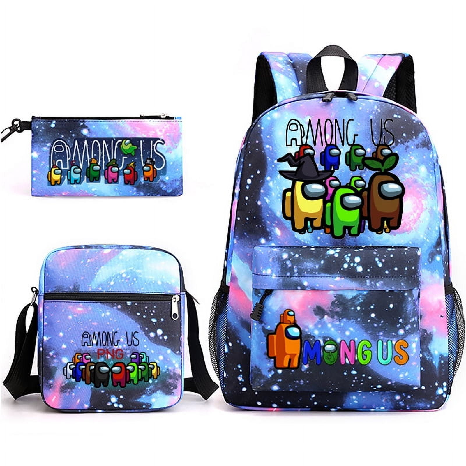 Among-Us Anime Backpacks Sets, Cartoon Laptop Backpack with Lunch Box ...