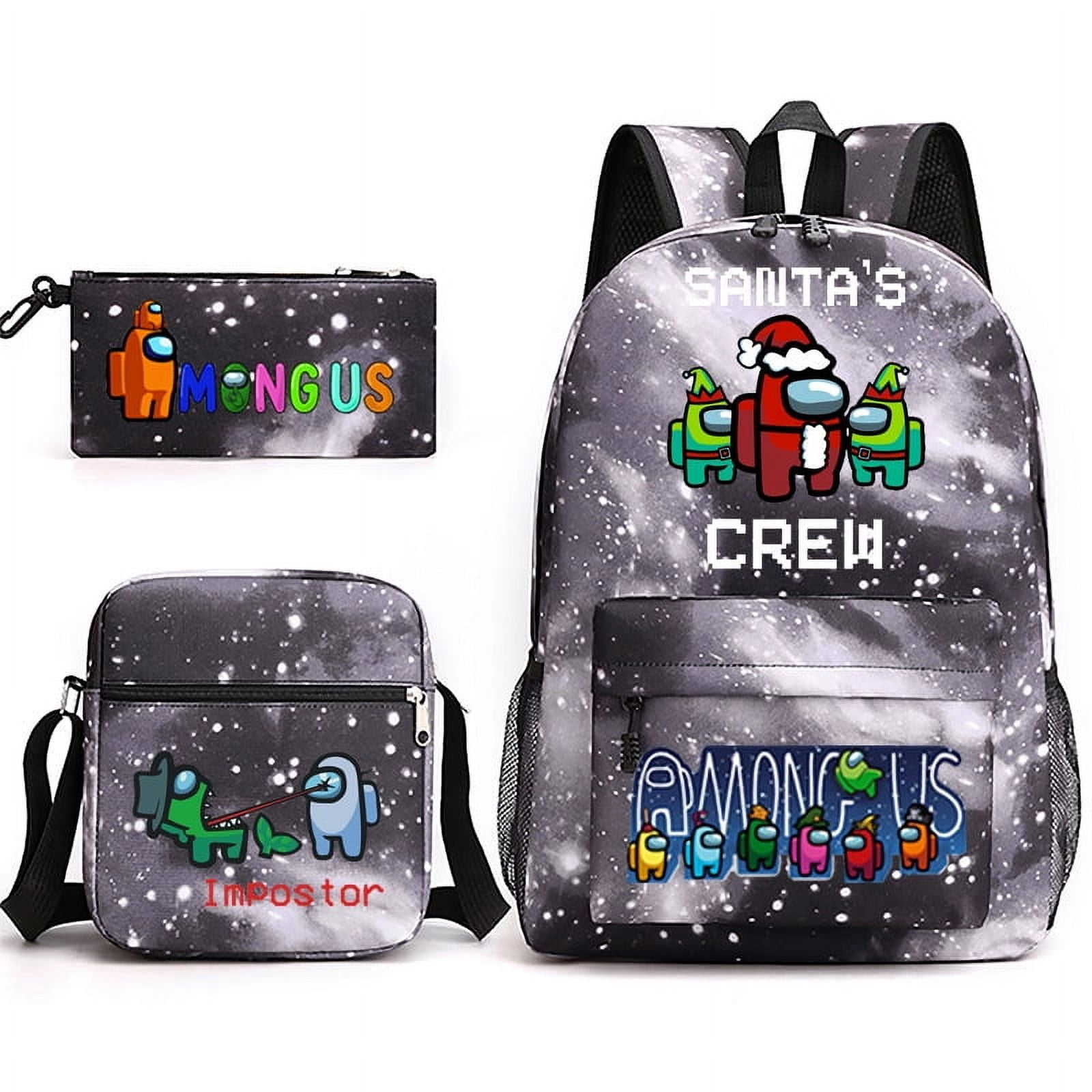 Among-Us Anime Backpacks Sets, Cartoon Laptop Backpack with Lunch Box ...