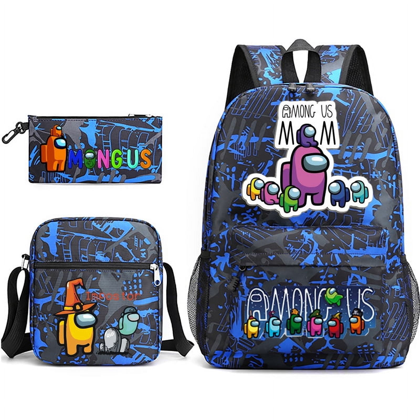 Among-Us Anime Backpacks Sets, Cartoon Laptop Backpack with Lunch Box ...