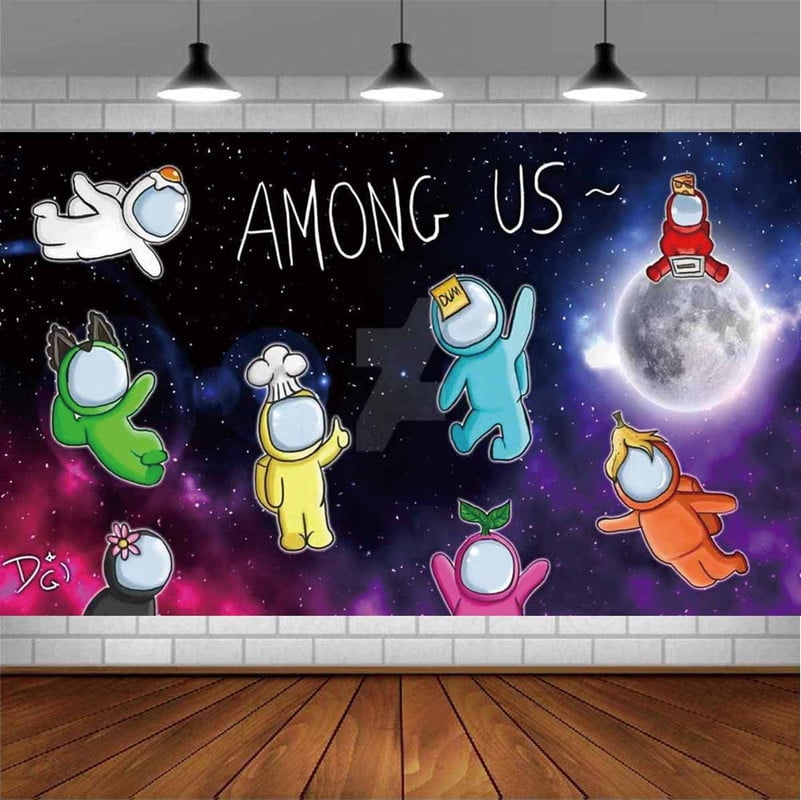 Among Us Backdrop Banner Party Supplies Poster Movie Theme Background ...