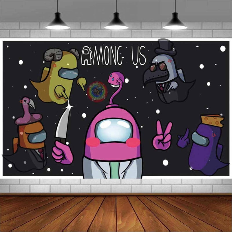 Among Us Backdrop Banner Party Supplies Poster Movie Theme Background ...