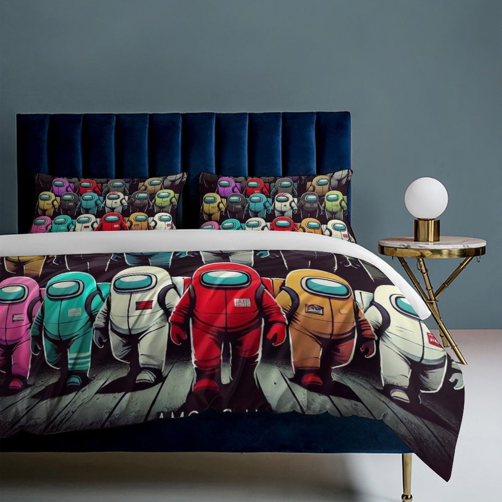 Among Us Bed Sheet Set for Kids Boys Girls Bedding,Duvet Cover,Queen ...