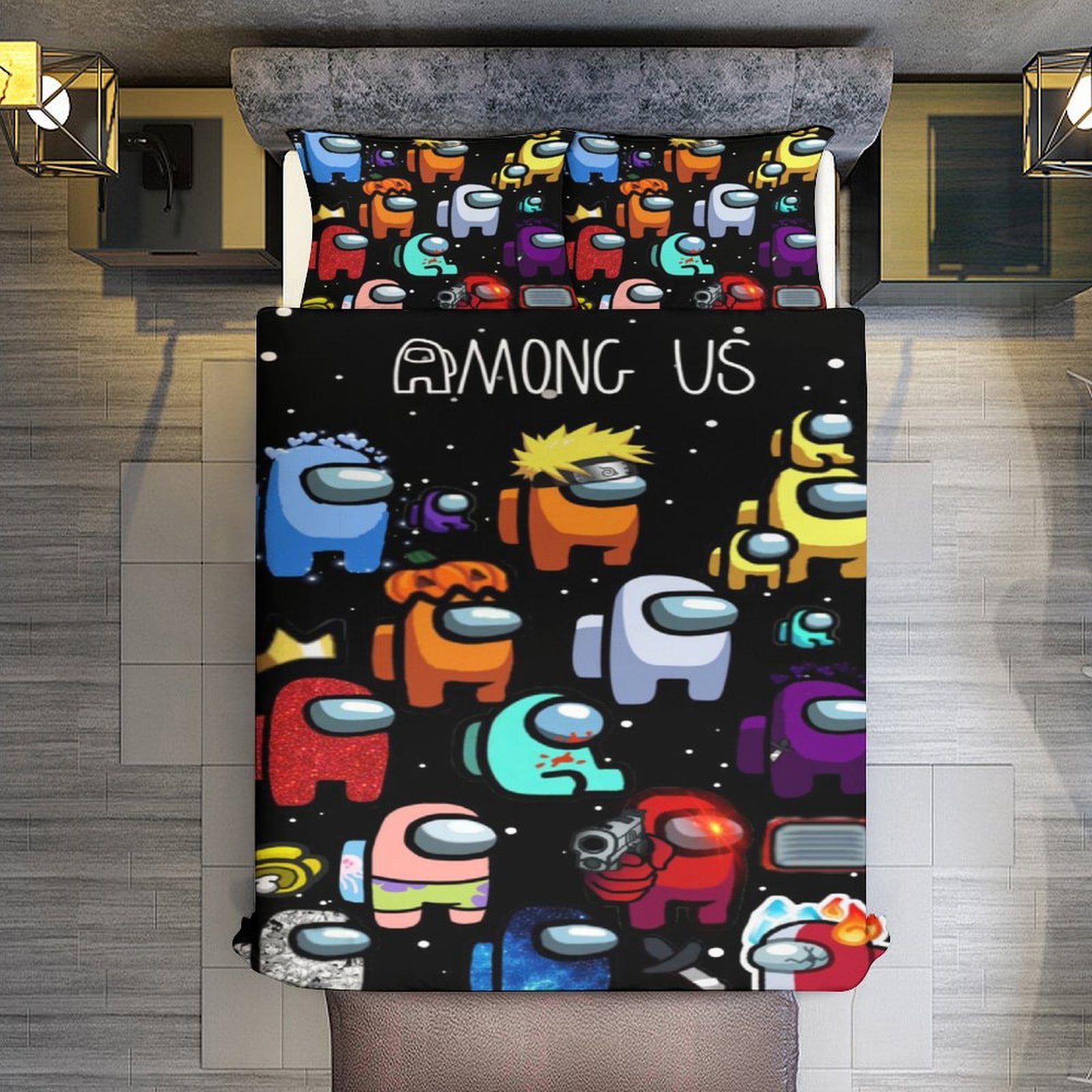 Among Us Bed Sheets for Kids Boys Girls Bedding,Duvet Cover,Queen Sheet ...