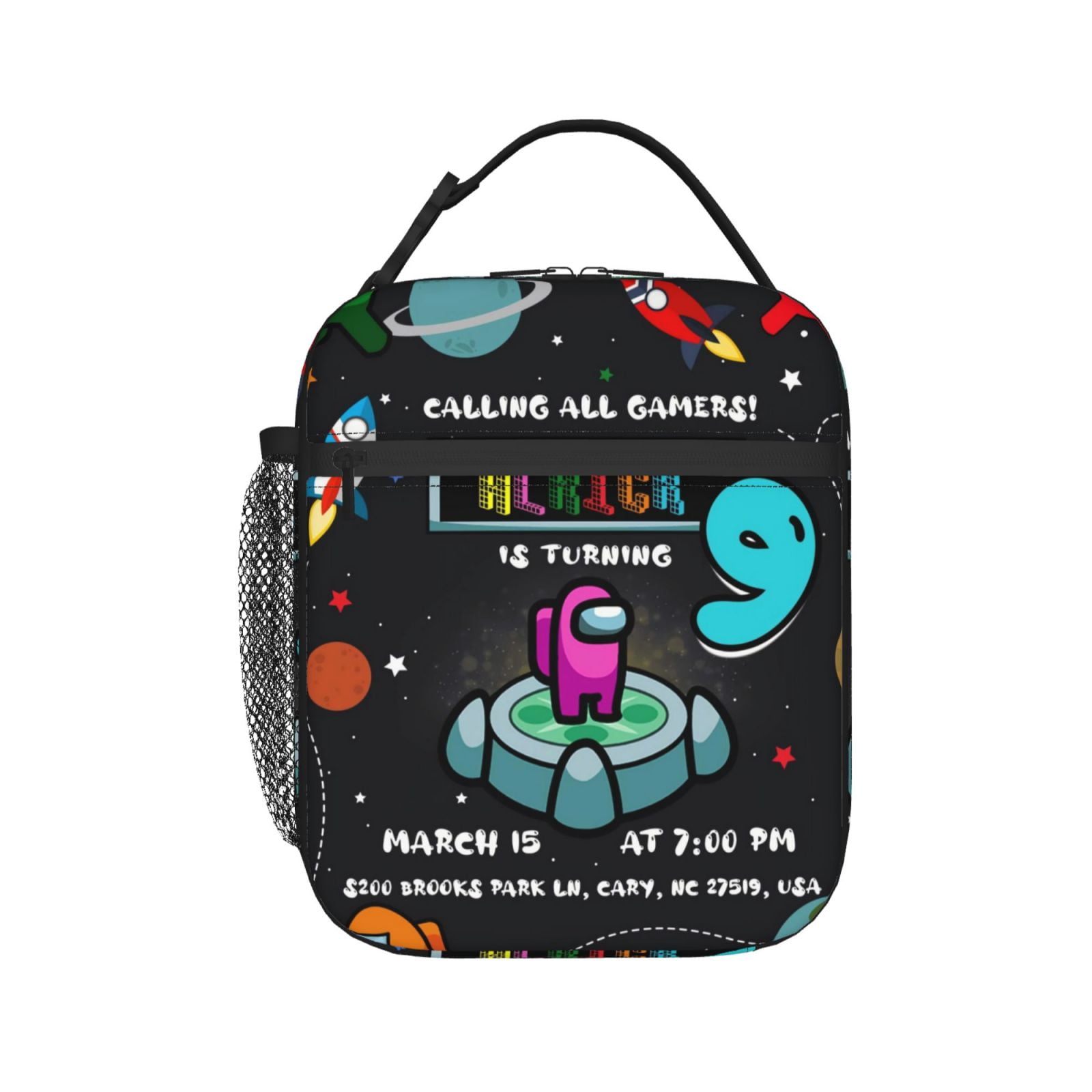 Among Us Birthday Invite Lunch Box for Men,Reusable Insulated Lunch ...