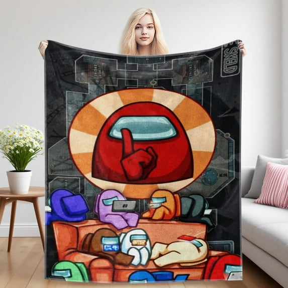 Among Us Blankets Throw Birthday Gift Christmas Present Bedroom 60"X80 ...