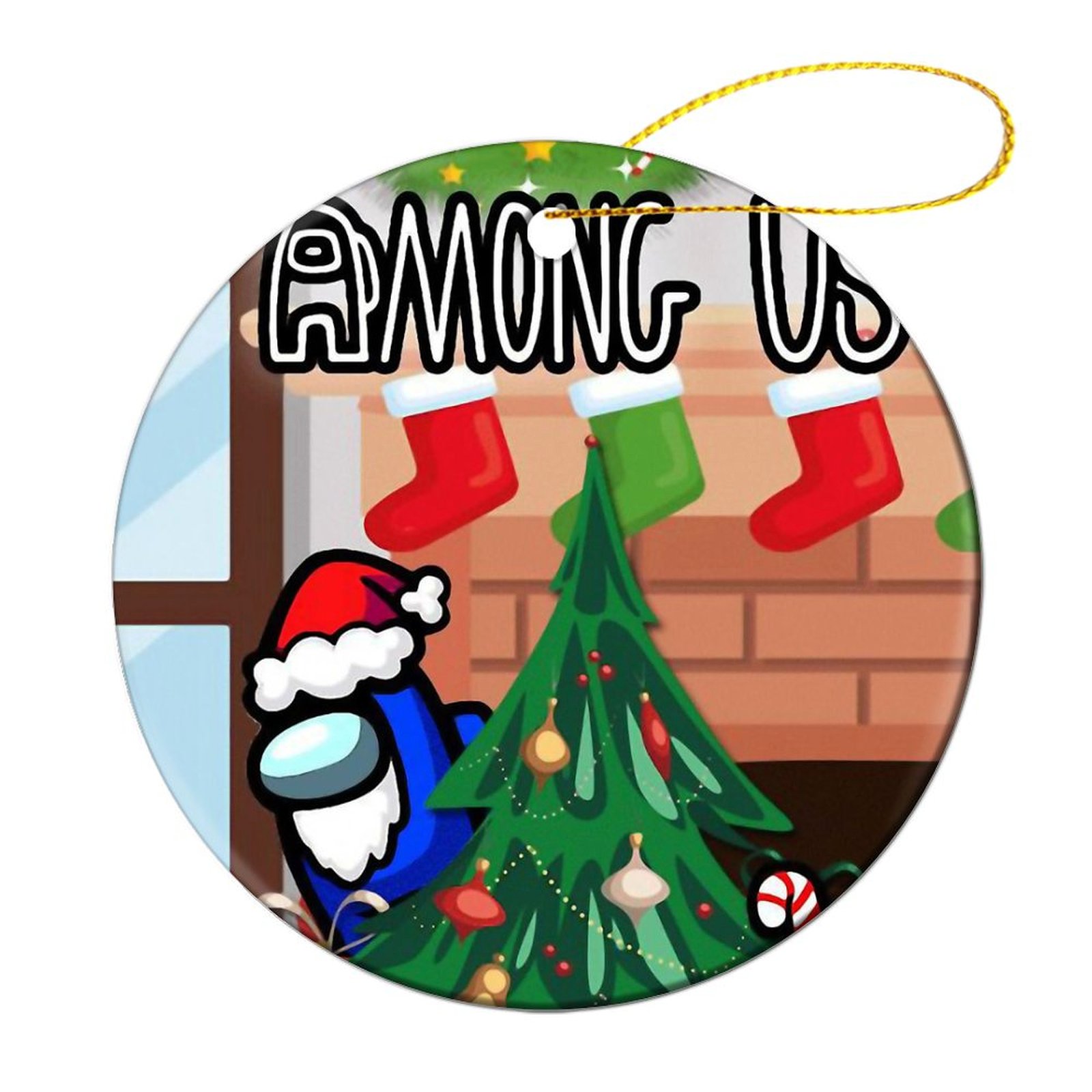 Among_Us Ceramic Christmas Circular Ornament 2024 - Double-sided ...