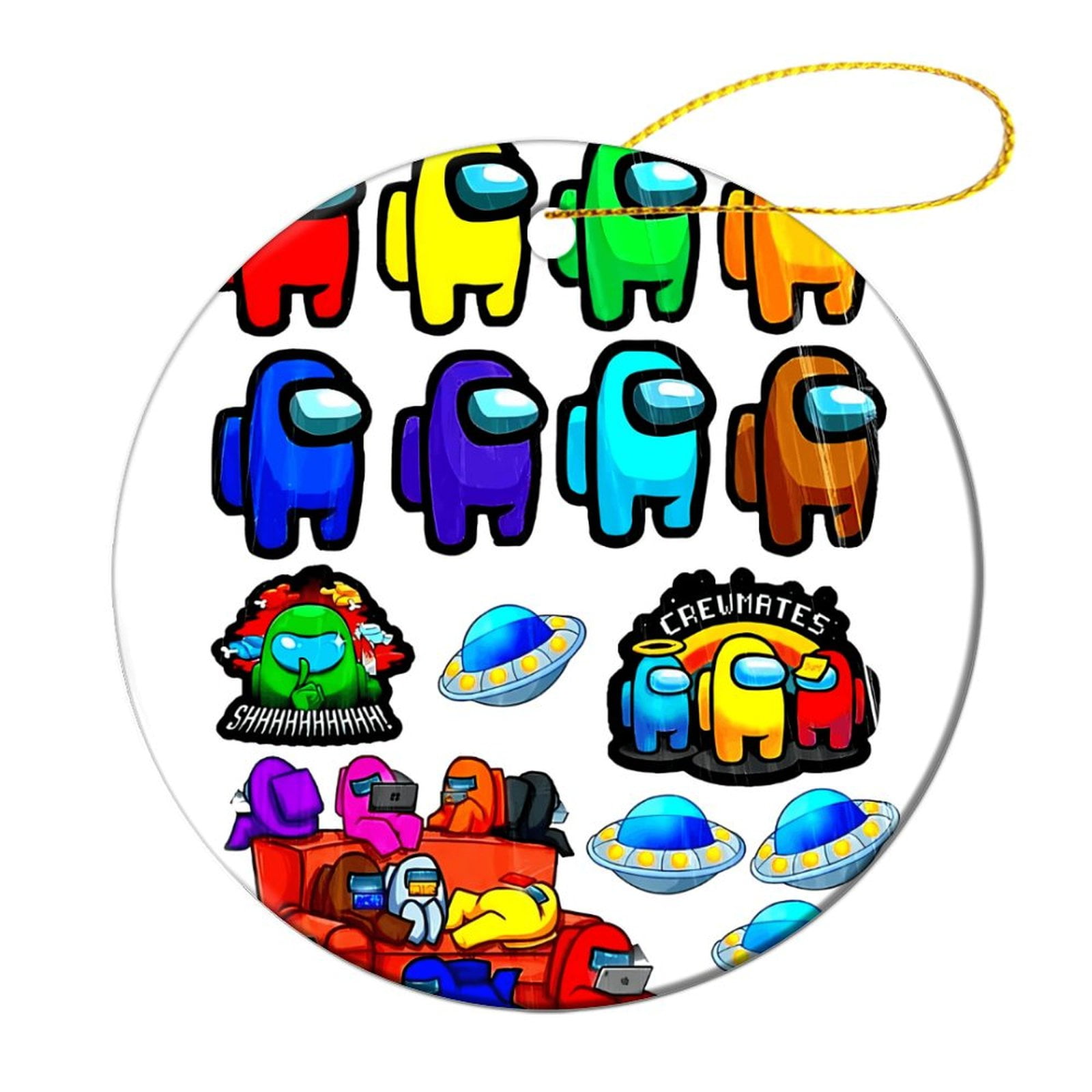 Among_Us Ceramic Christmas Circular Ornament 2024 - Double-sided ...