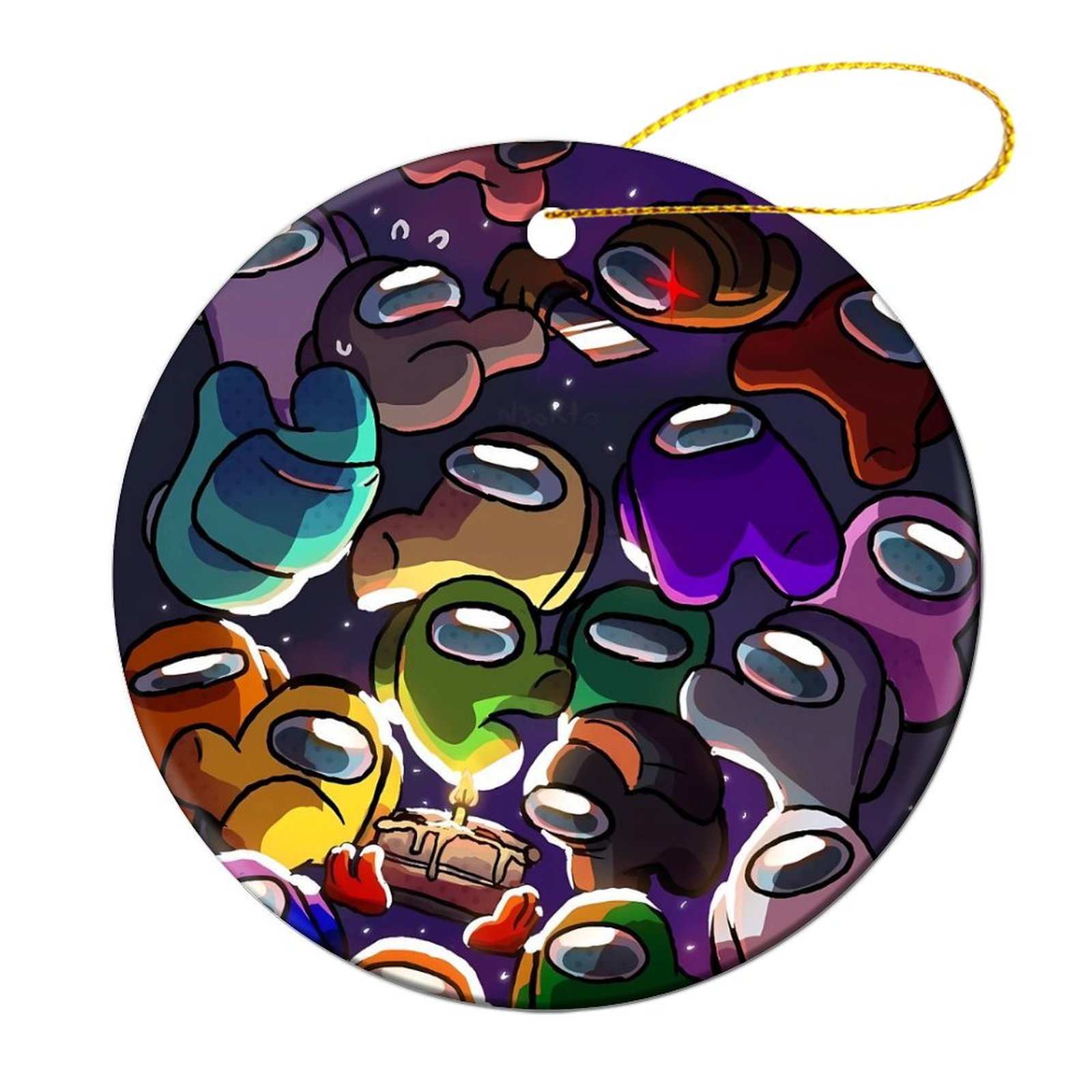 Among_Us Ceramic Christmas Circular Ornament 2024 - Double-sided ...