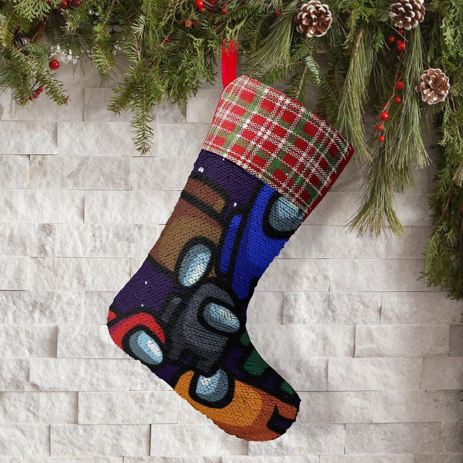 Among_Us Christmas Stockings,Reversible Color Changing Magical Stocking ...