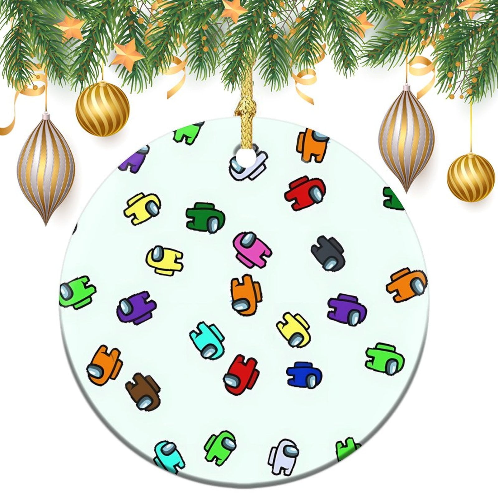 Among Us Christmas Tree Ornaments Double-Sided Design For Kids Mom Dad ...