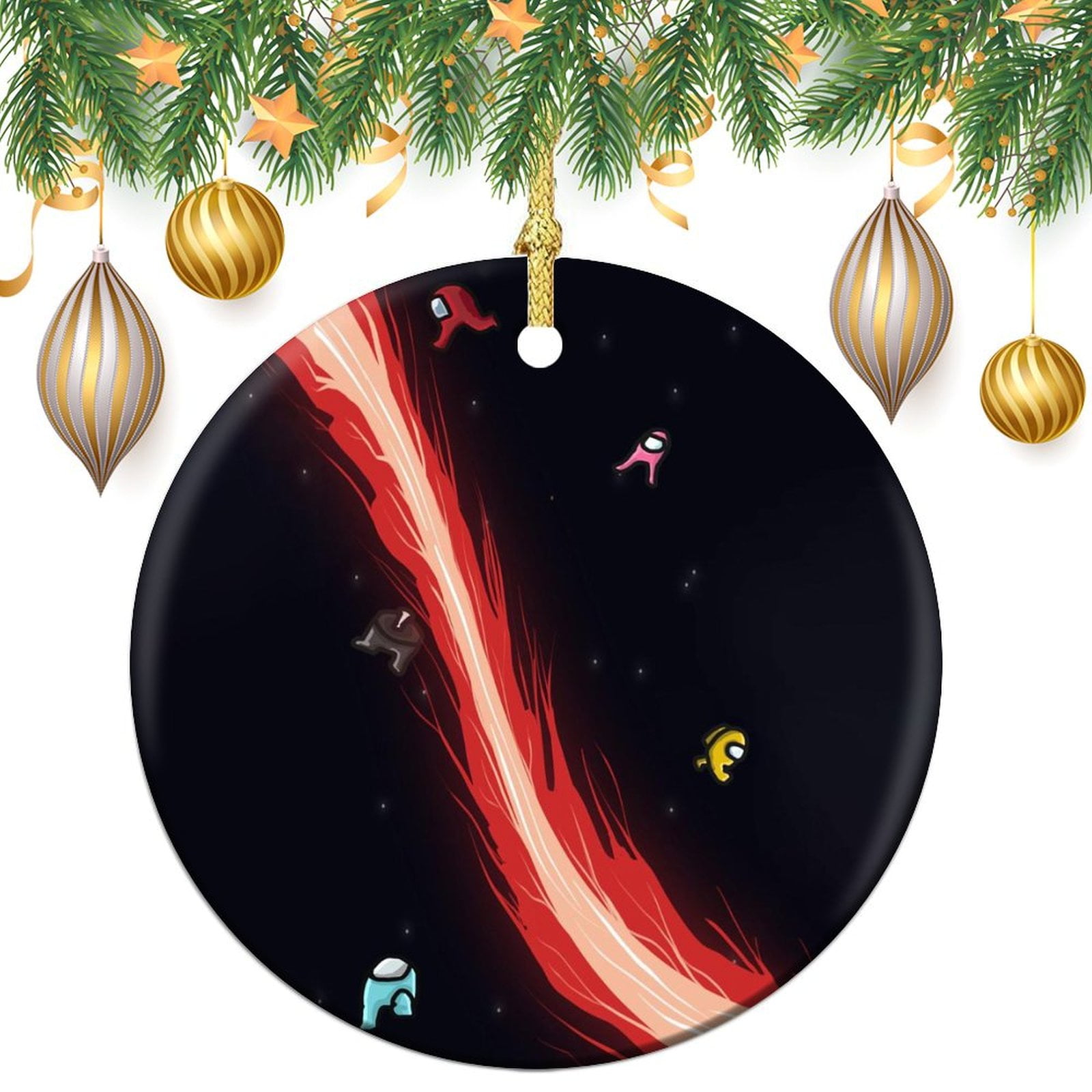 Among Us Christmas Tree Ornaments Double-Sided Design For Kids Mom Dad ...