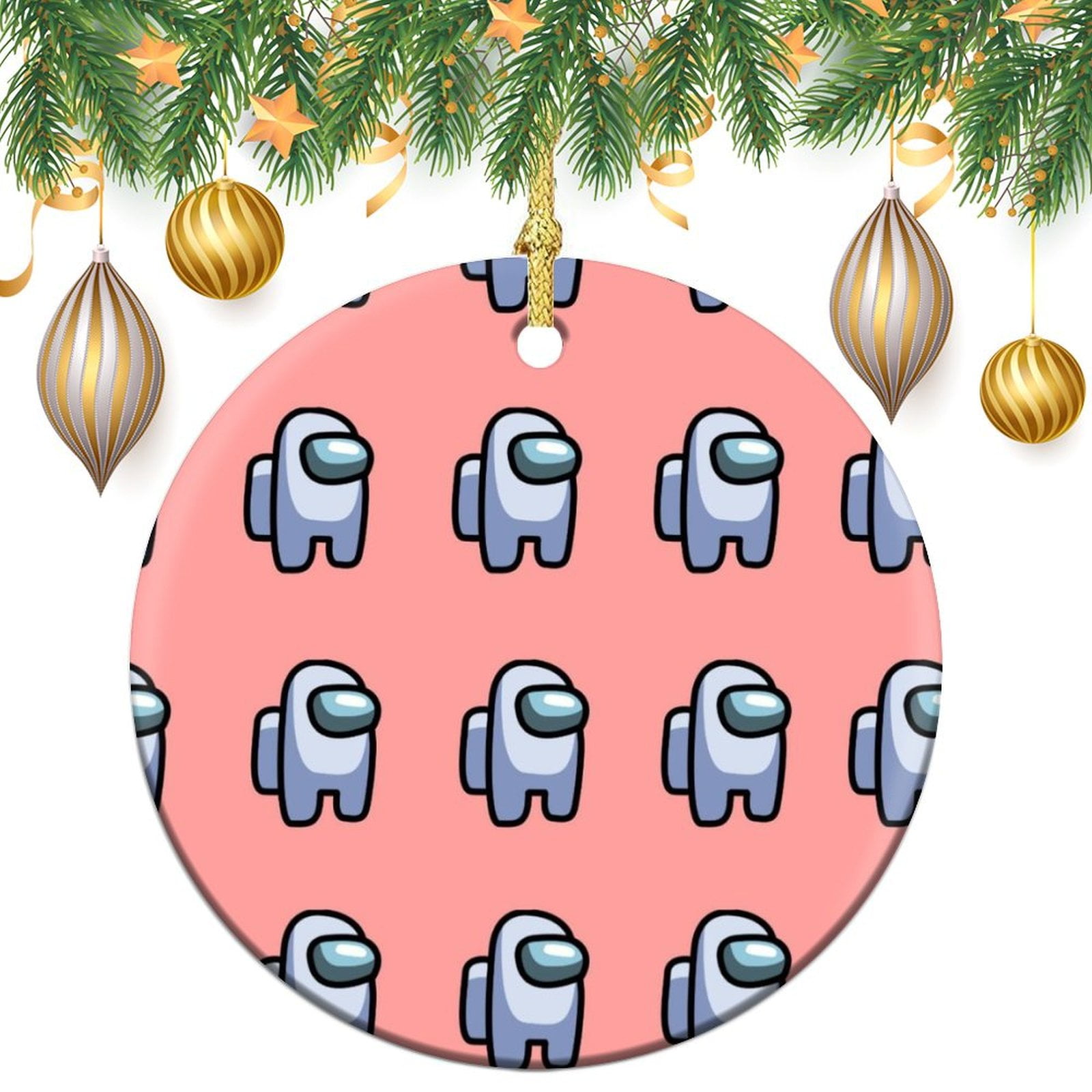 Among Us Christmas Tree Ornaments Double-Sided Design For Kids Mom Dad ...