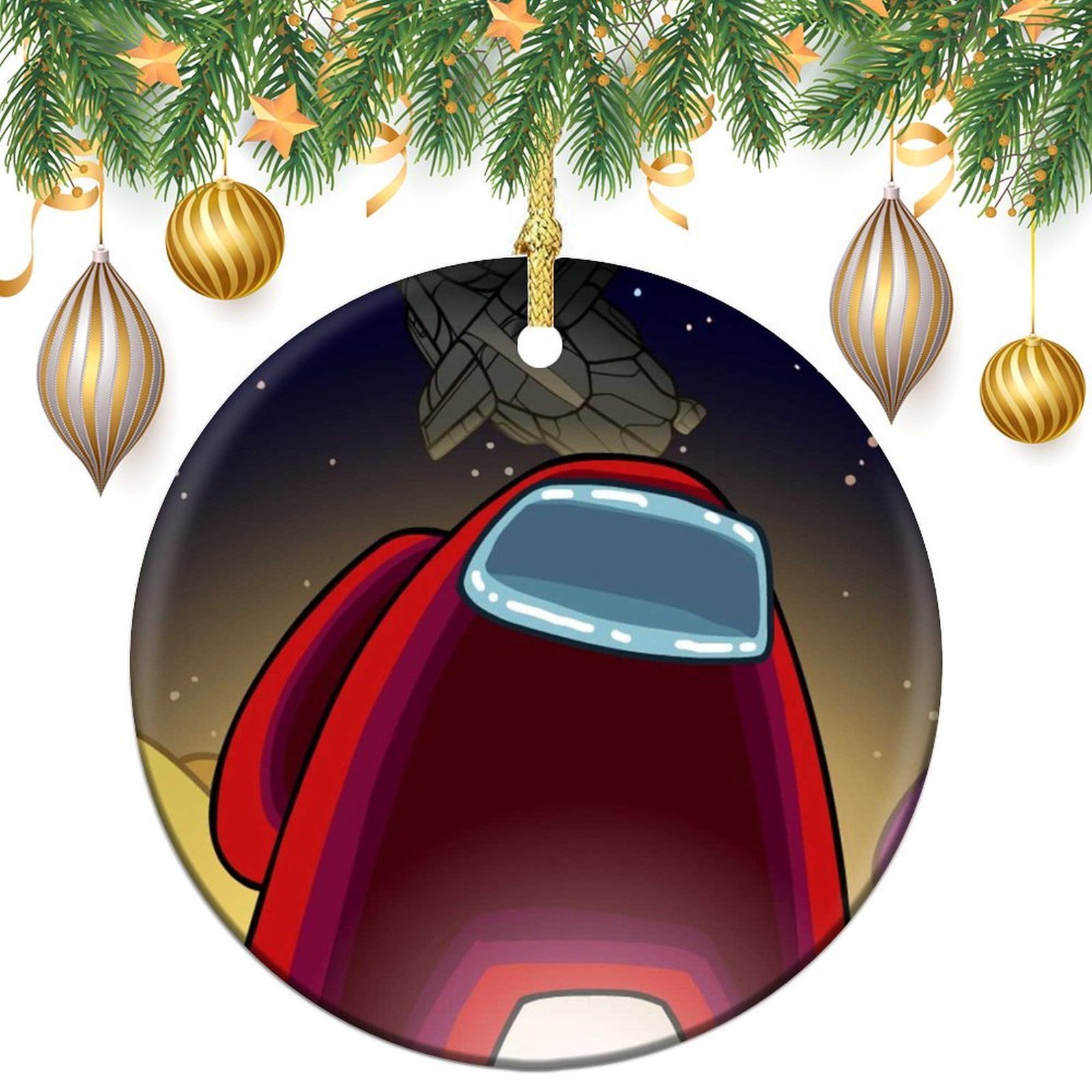 Among Us Christmas Tree Ornaments Double-Sided Design For Kids Mom Dad ...