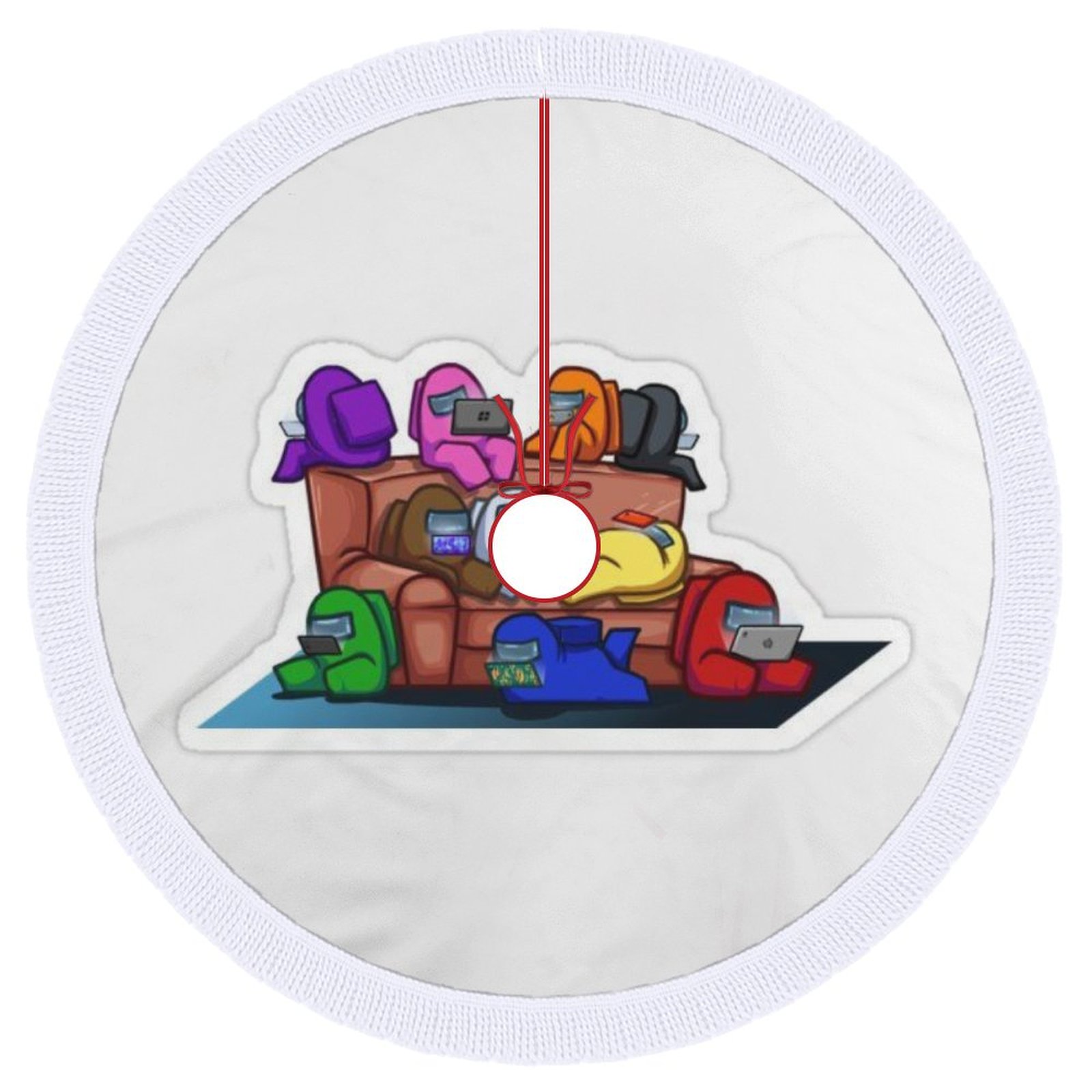 Among Us Christmas Tree Skirt 3 Sizes Large Merry Christmas Tree Rug ...