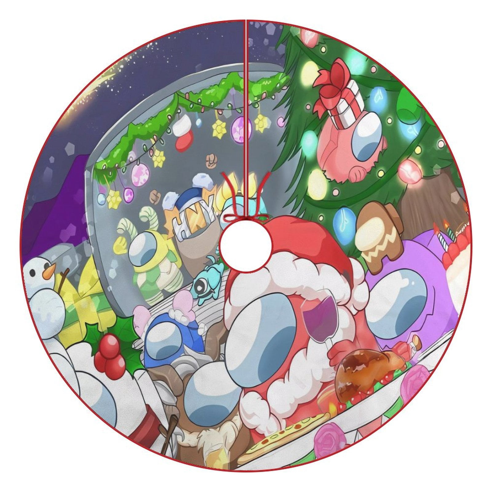 Among Us Christmas Tree Skirt 30"x30" Christmas Joy Party Decoration ...