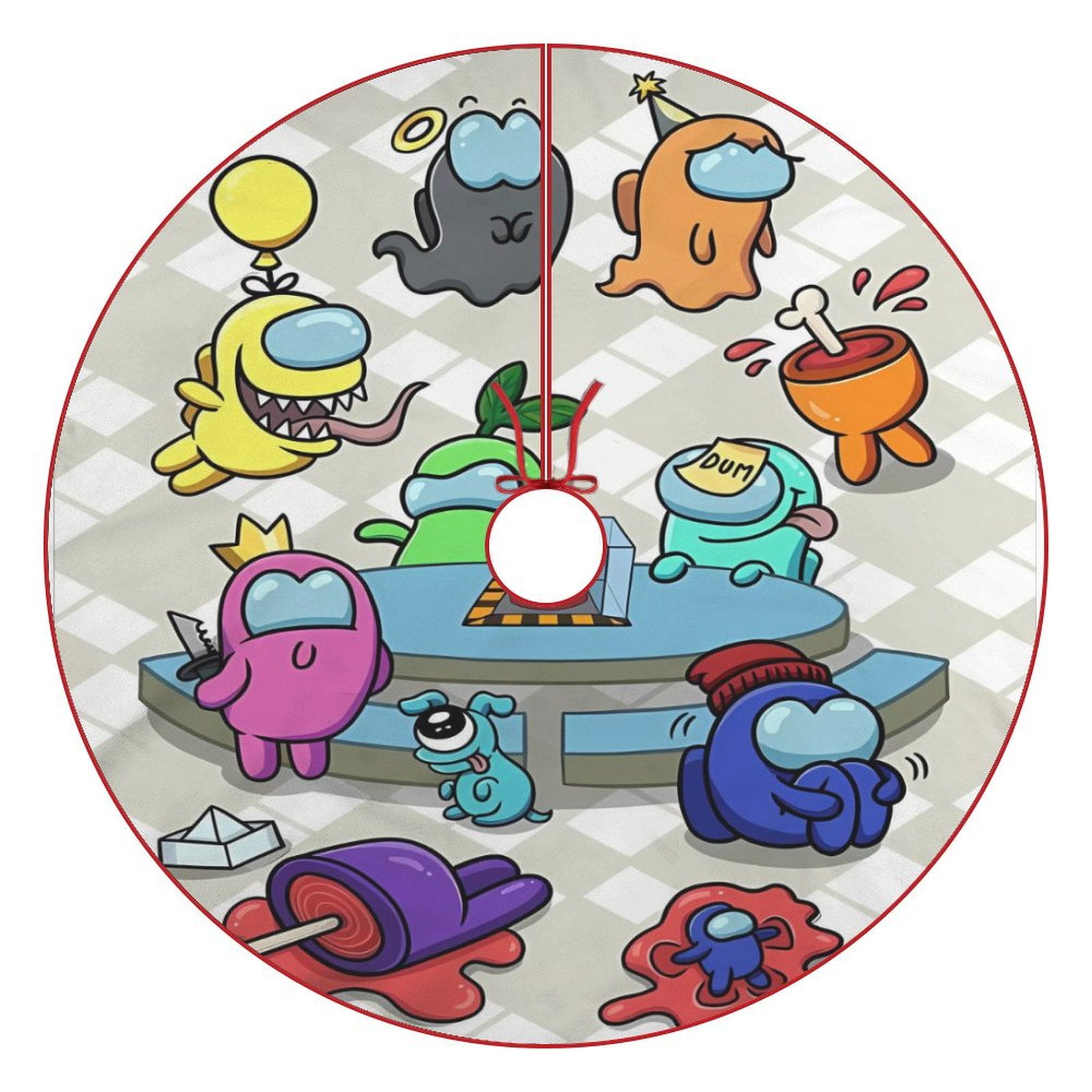 Among Us Christmas Tree Skirt 36"x36" Christmas Joy Party Decoration ...