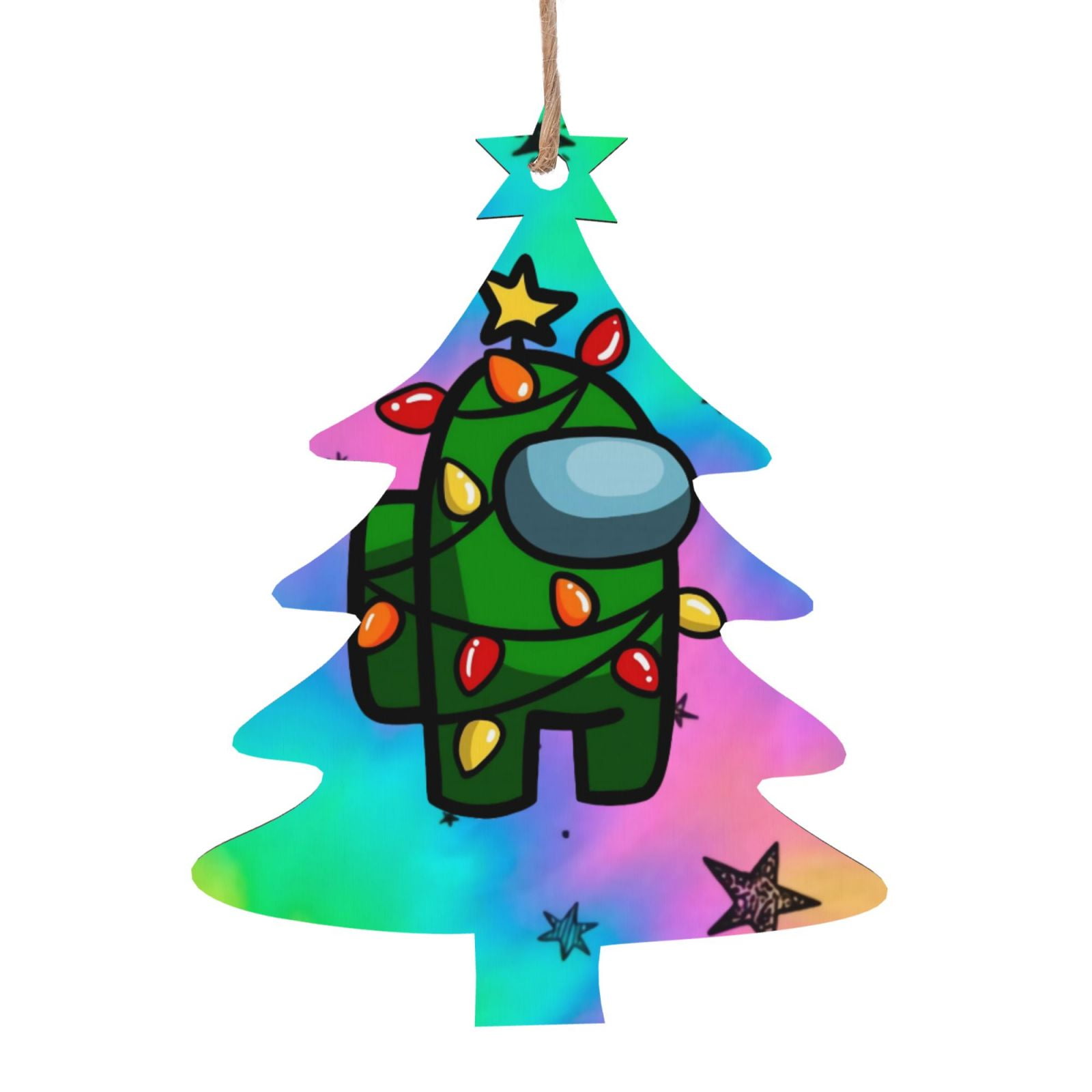 Among Us Christmas Winter Hanging Wood Pendant Decor Adorable Christmas ...