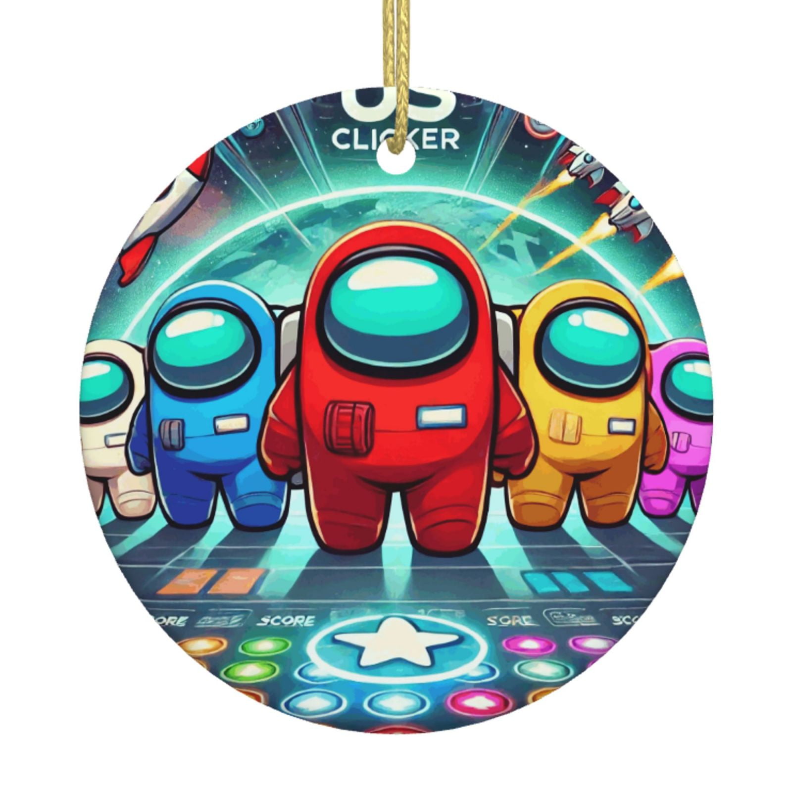 Among Us Clicker Christmas Tree Decorations,Ceramic Christmas Tree ...