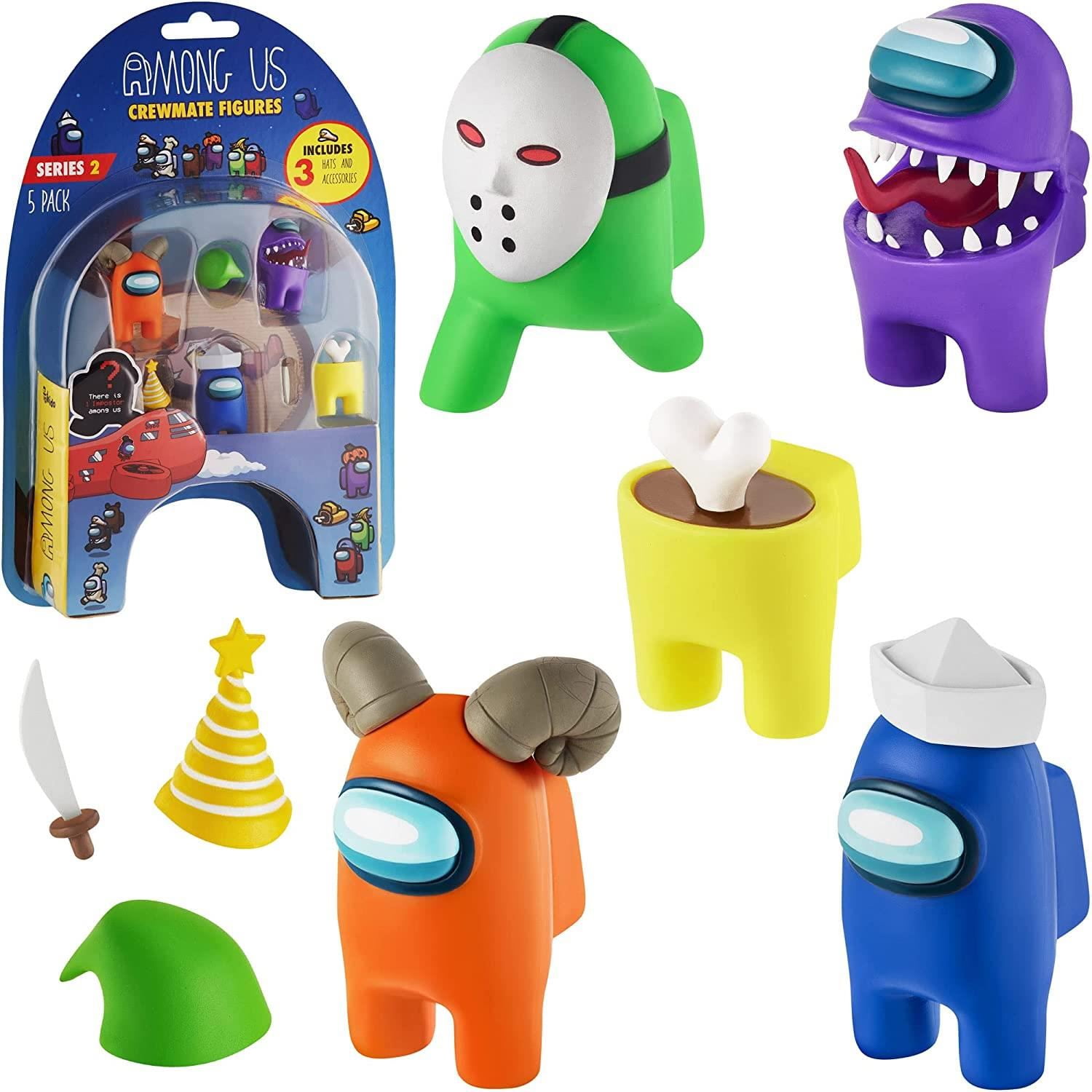 Among Us Crewmate 5pk Game Character Figures Theme Party Favors ...