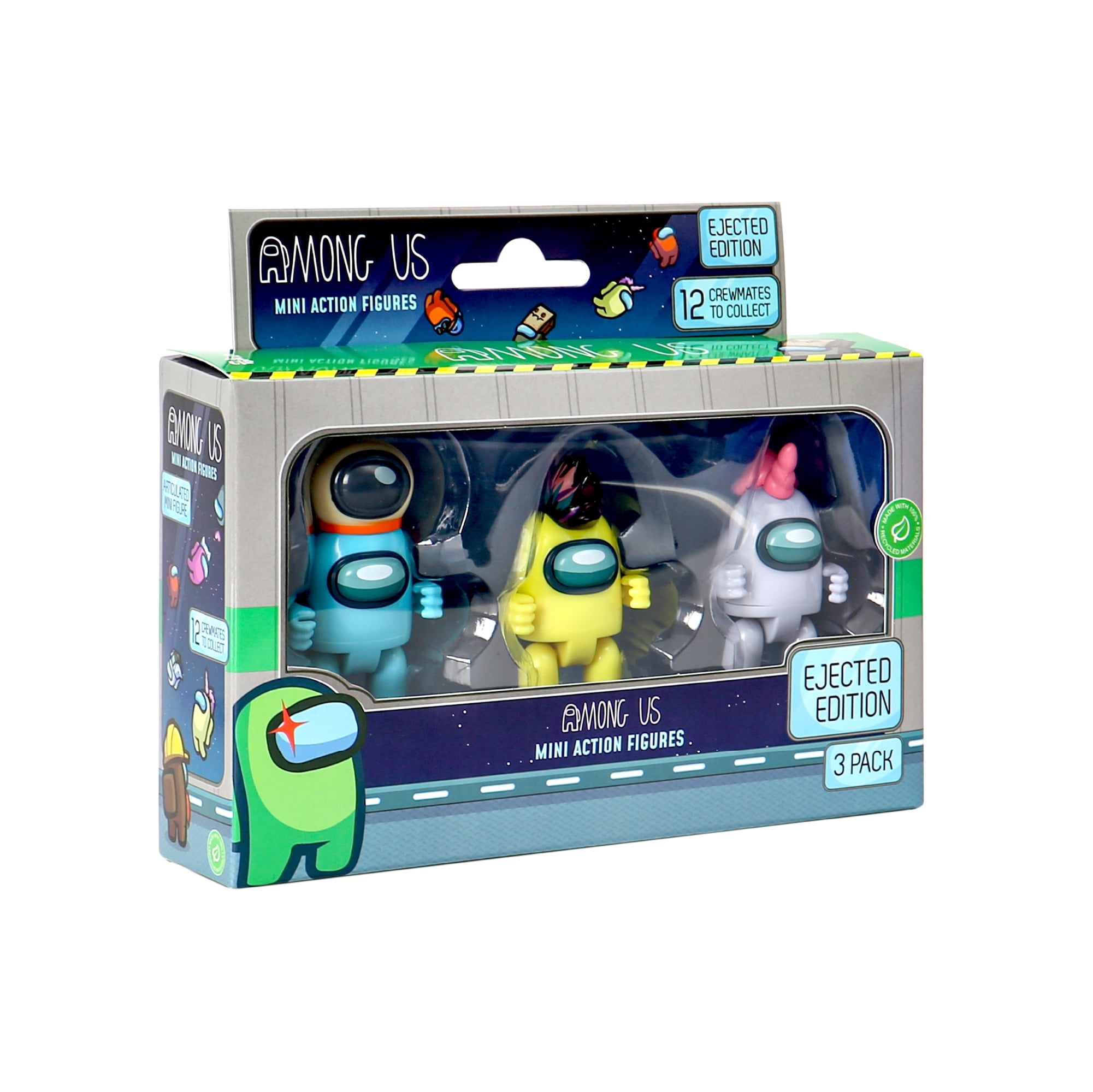 Among Us Crewmate Mini Action Figure 3 pc in window box - Walmart.com