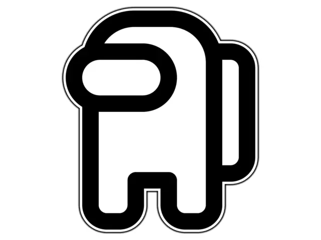 Among Us Crewmate Outline Logo Waterproof Sticker Phone Decal Water ...