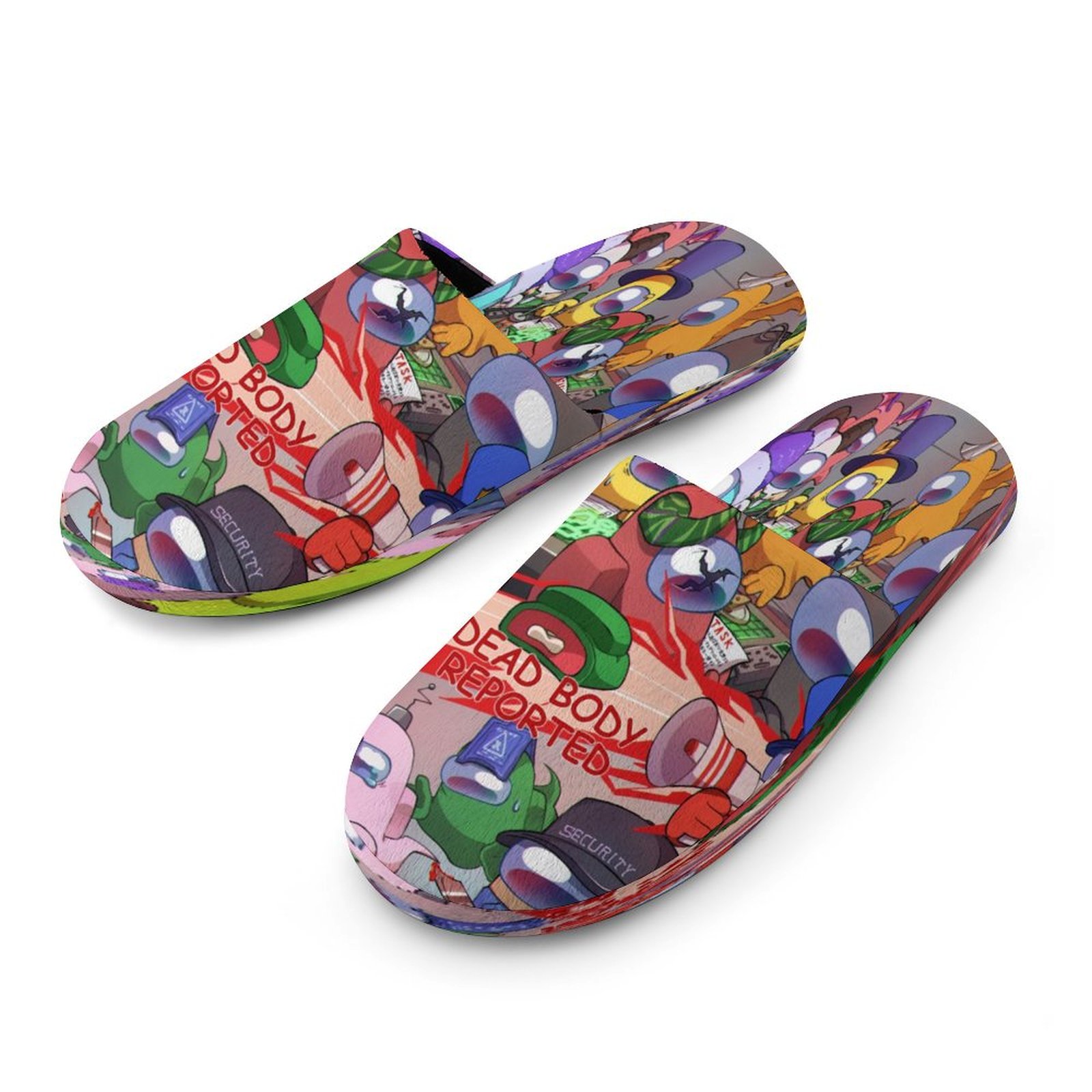 Among Us DEAD BODY REPORTED Slippers for Mens Unisex Cozy Memory Foam ...