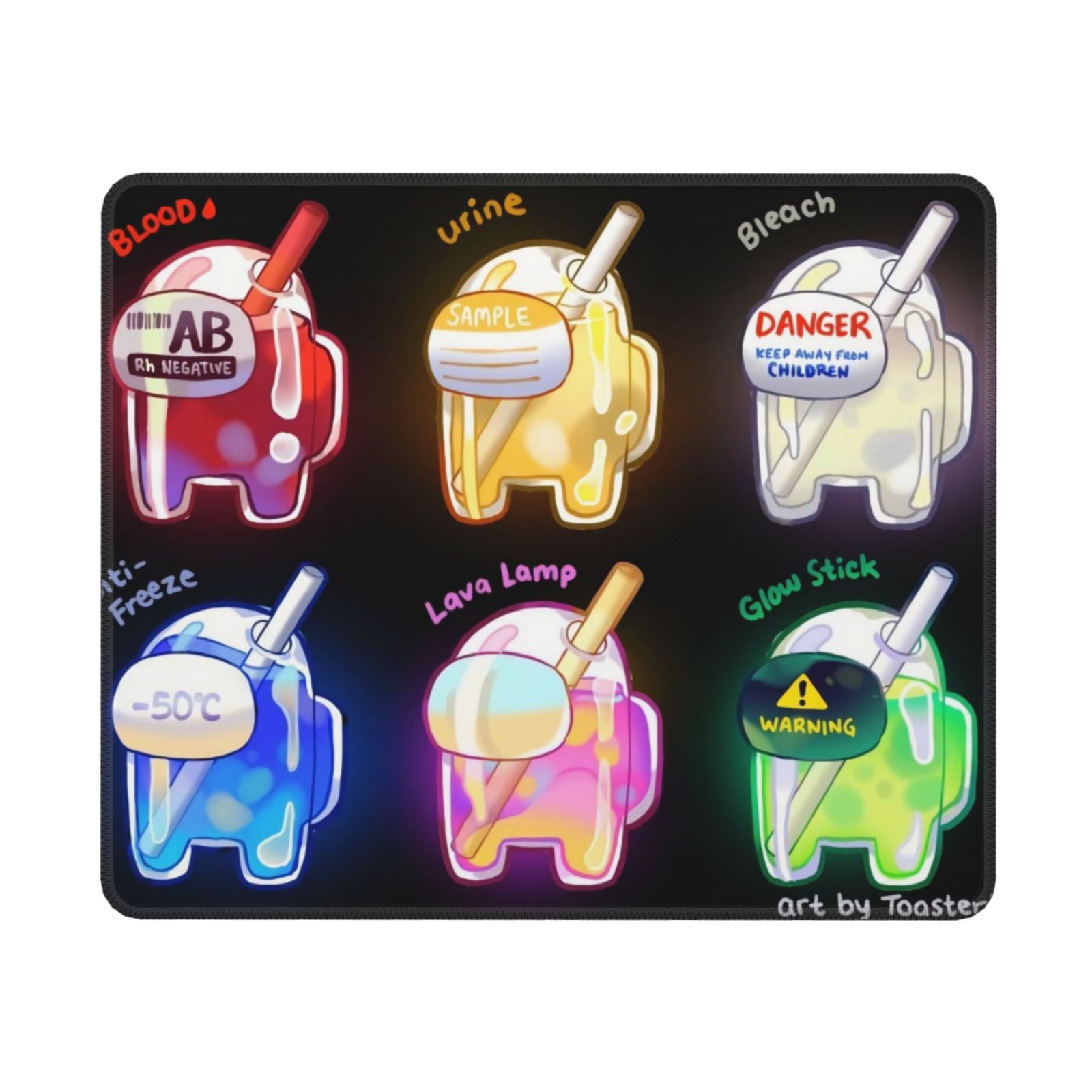 Among Us Drinks Mouse Pad,Office Computer Mouse Pad with Stitched Edges ...